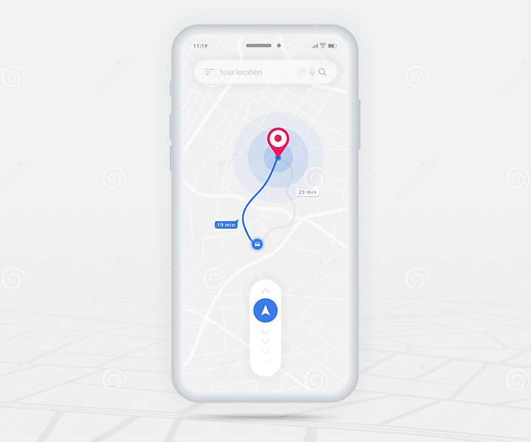 Map GPS Navigation App Ux Ui Concept, Mobile Map Application ...
