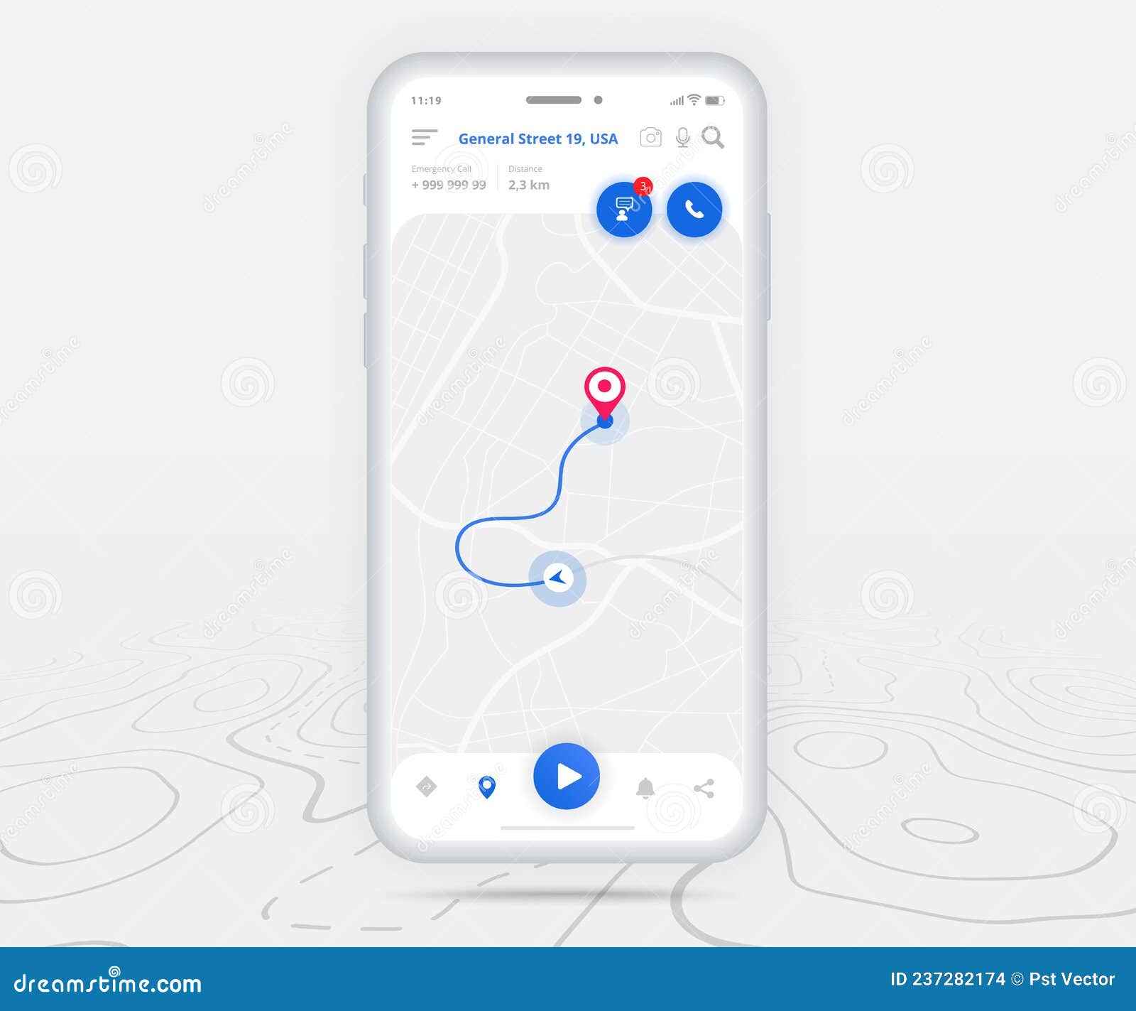 Map GPS Navigation App Ux Ui Concept, Mobile Map Application, Smartphone App Search Map ...
