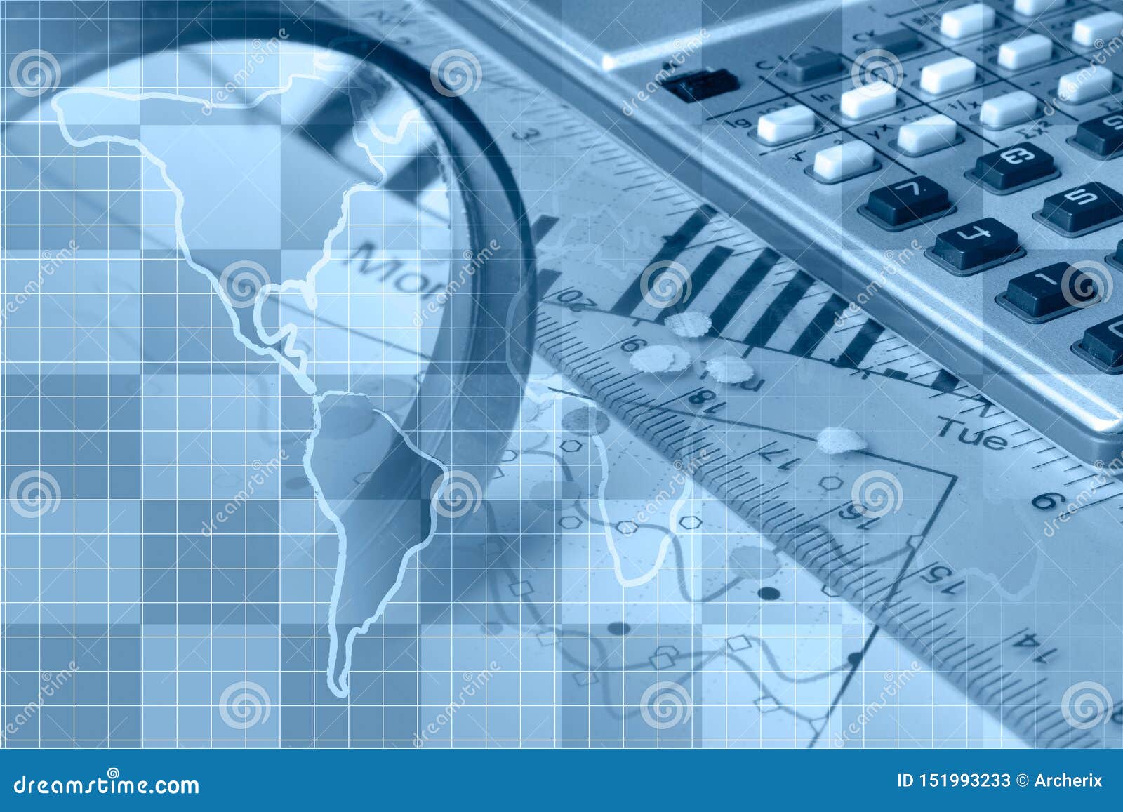 Map, graph and calculator stock image. Image of communication - 151993233