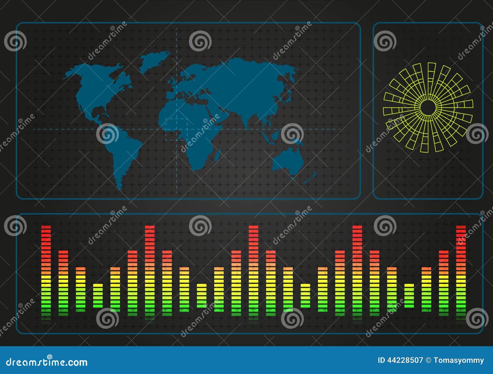 Map with graph stock vector. Illustration of infochart - 44228507