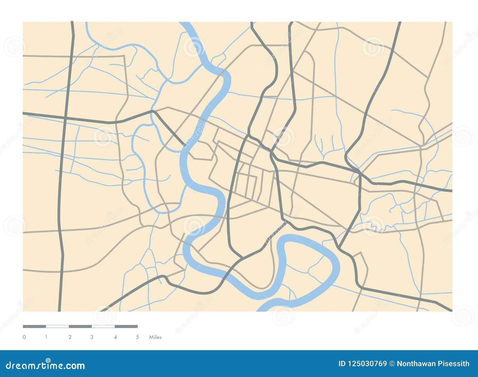 River Line Vector Icons And Signs. Stream, Brook, Waterway, Flow ...