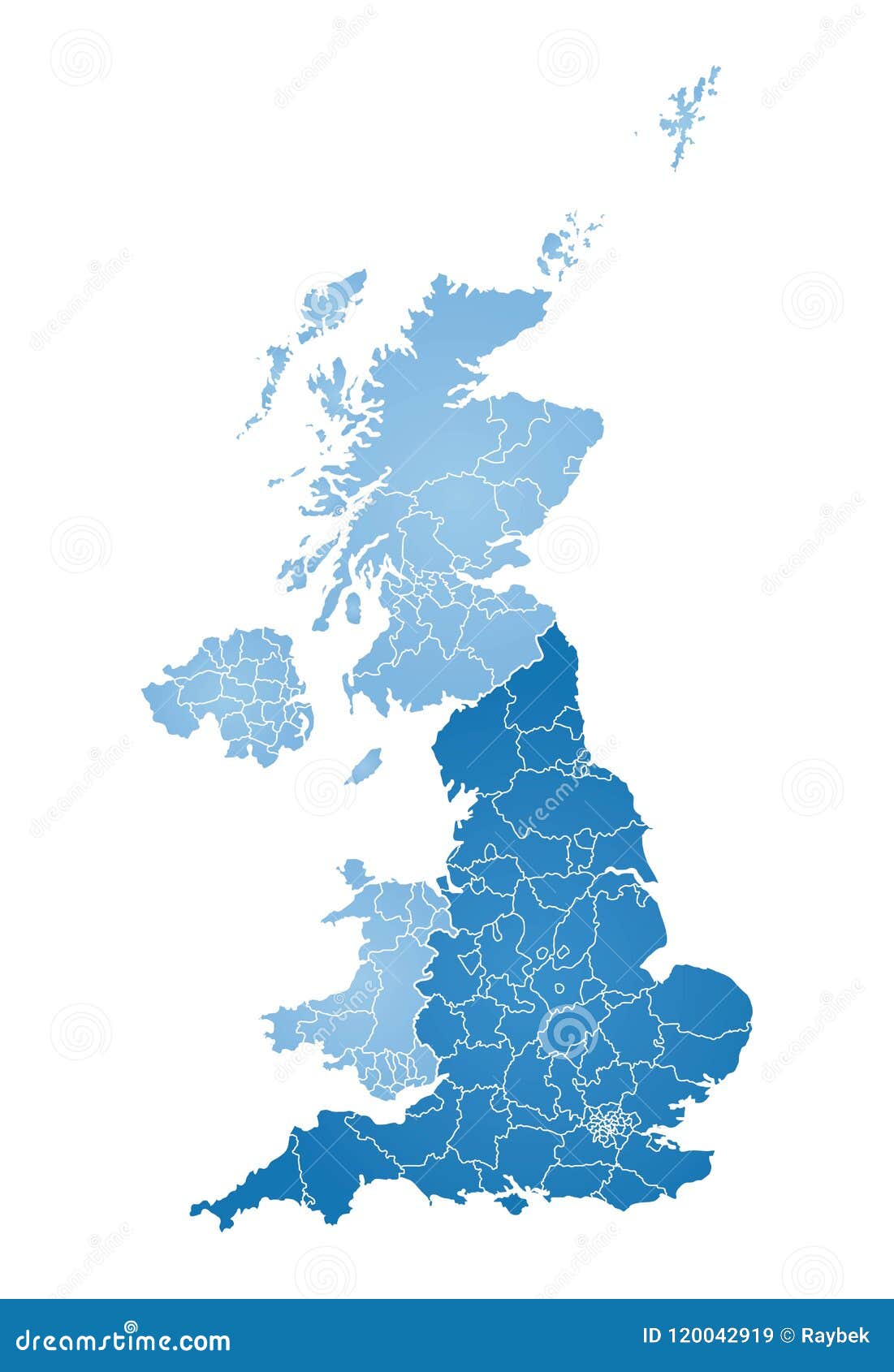 Map of Great Britain stock illustration. Illustration of ireland ...