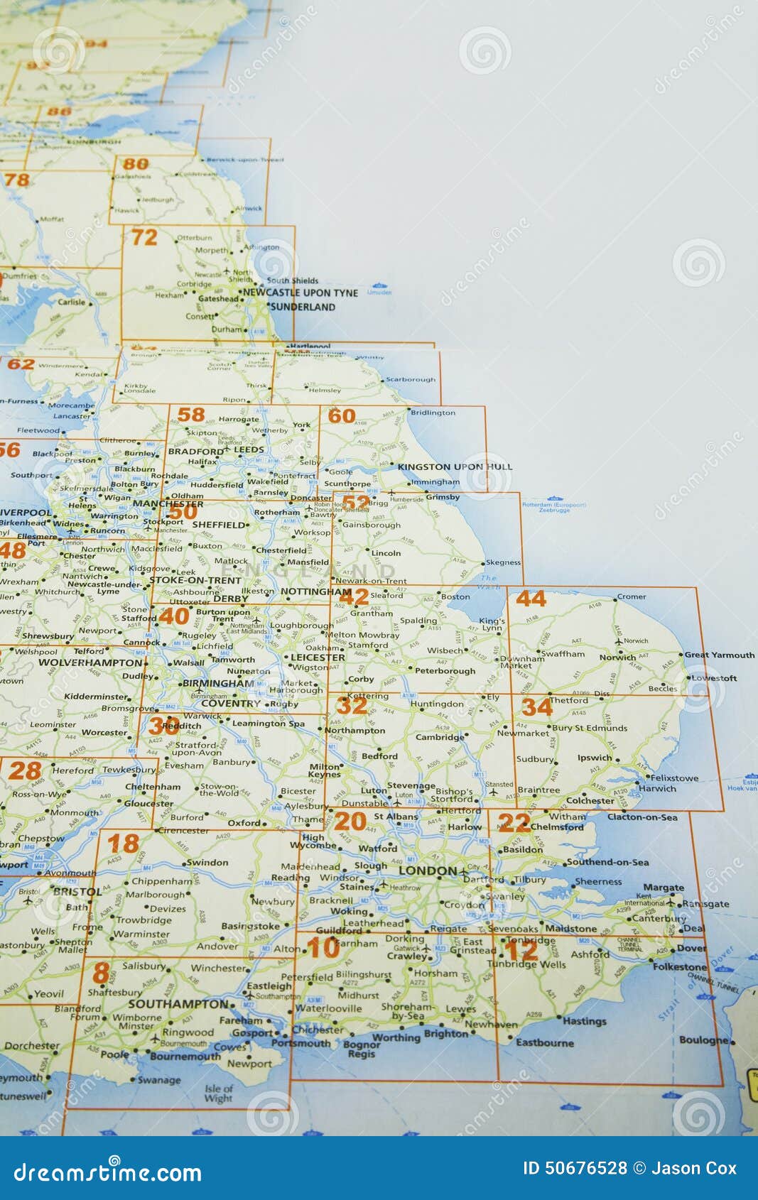 Map of Great Britain stock photo. Image of midlands, west - 50676528
