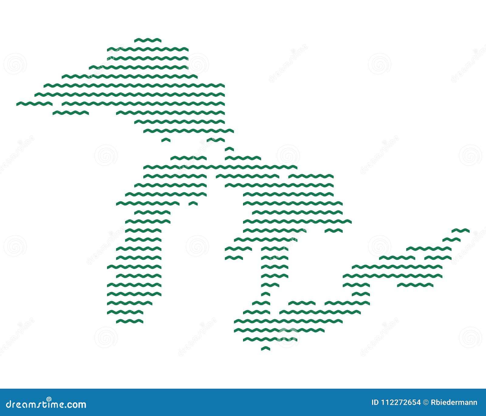 Map of Great Lakes stock vector. Illustration of lake - 112272654