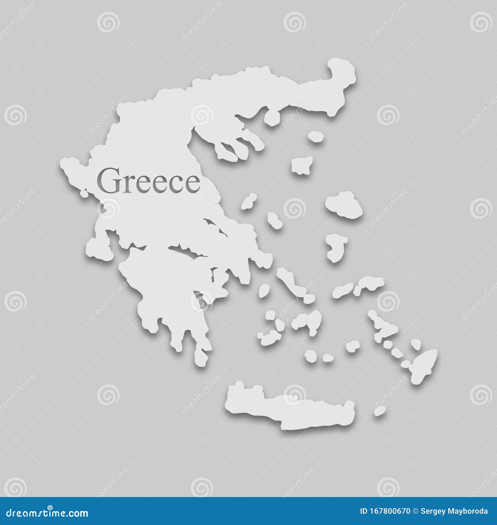 Map of Greece stock vector. Illustration of texture - 167800670