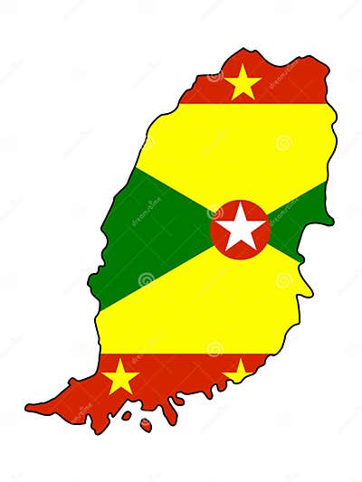 Grenada.Map of Grenada Vector Illustration Stock Vector - Illustration ...