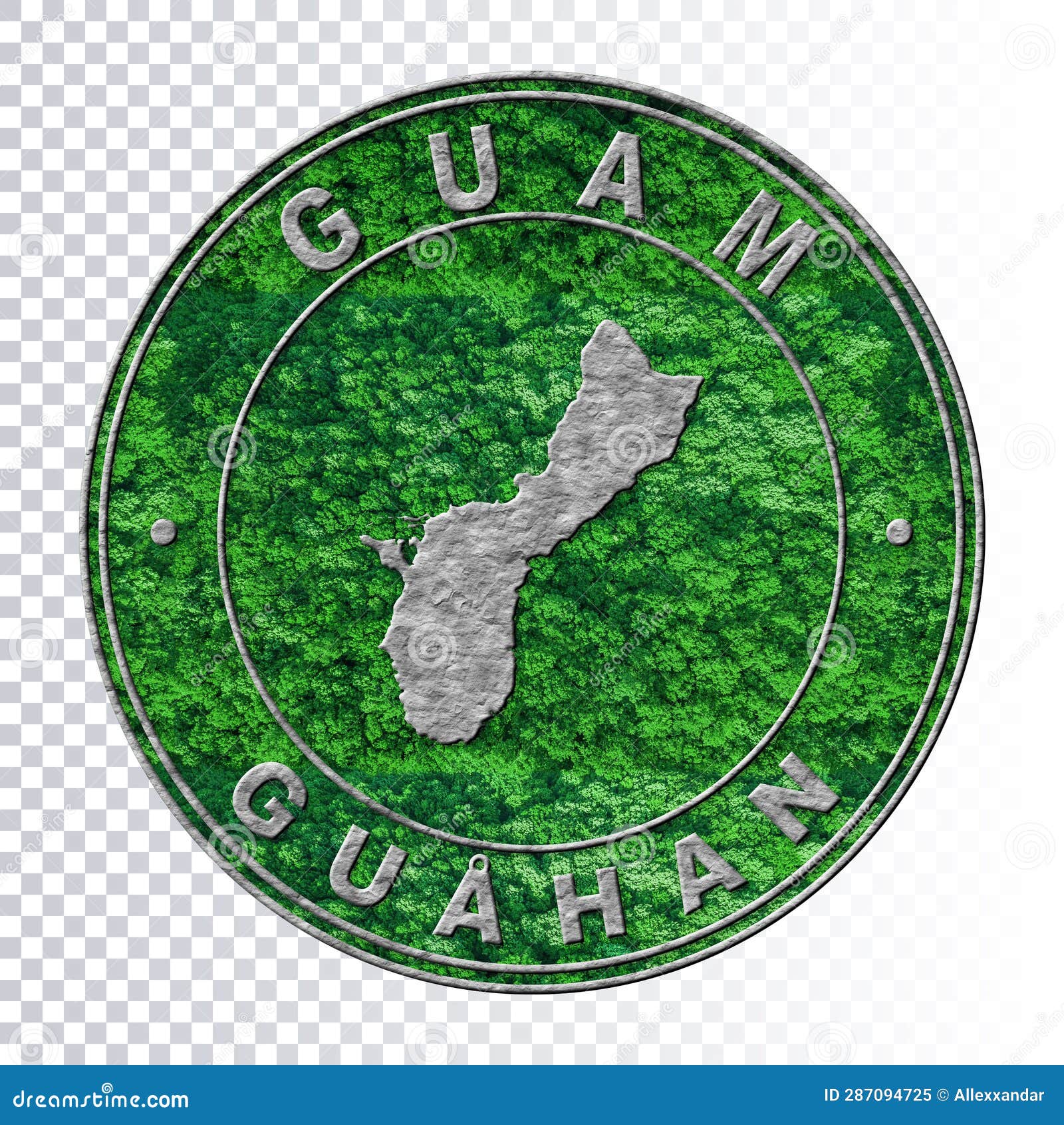 Map of Guam, Environment Concept, Co2 Emission Concept Stock Image ...