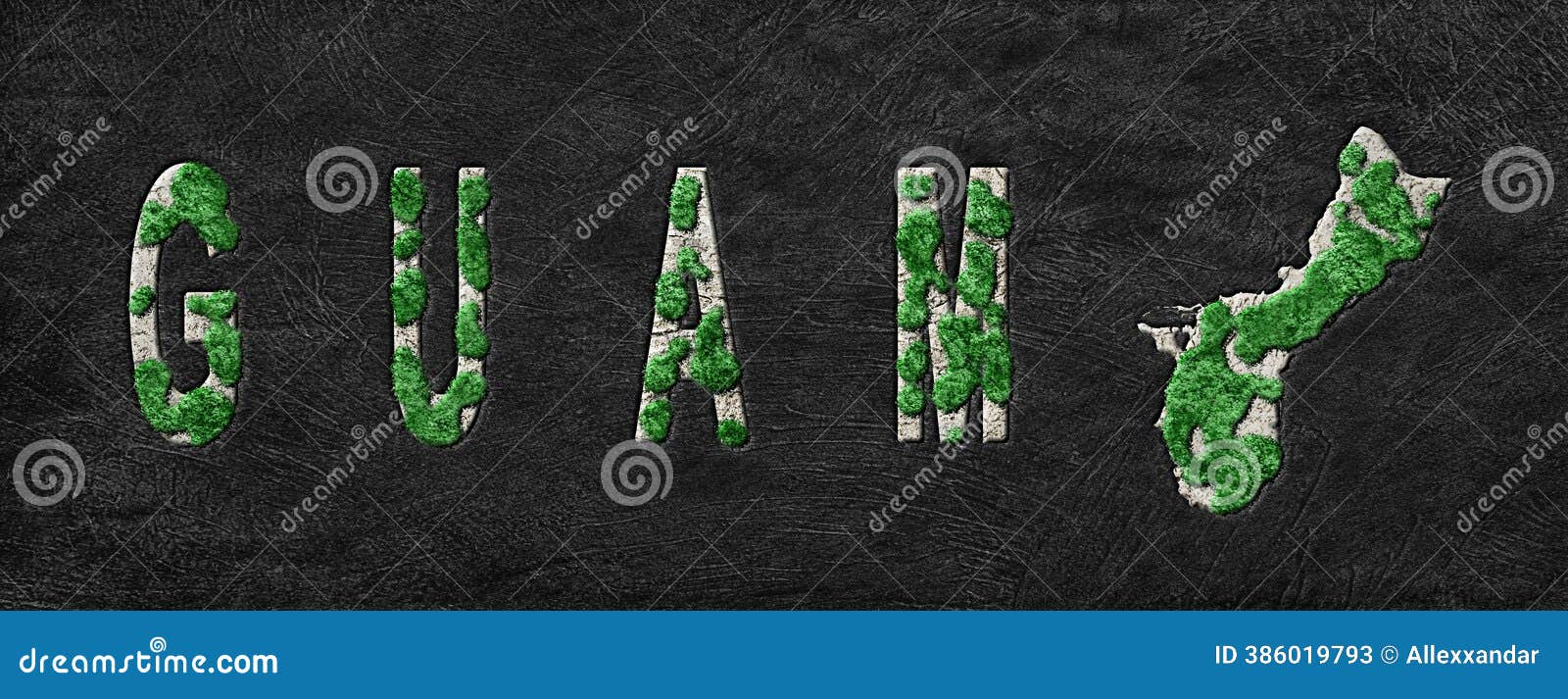 Guam Map With Name. Isolated White Background Stock Illustration ...