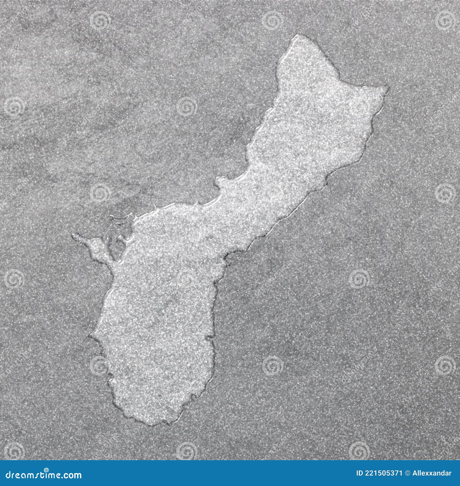 Guam Map In 3D. 3d Map With Borders Of Regions. Royalty-Free ...