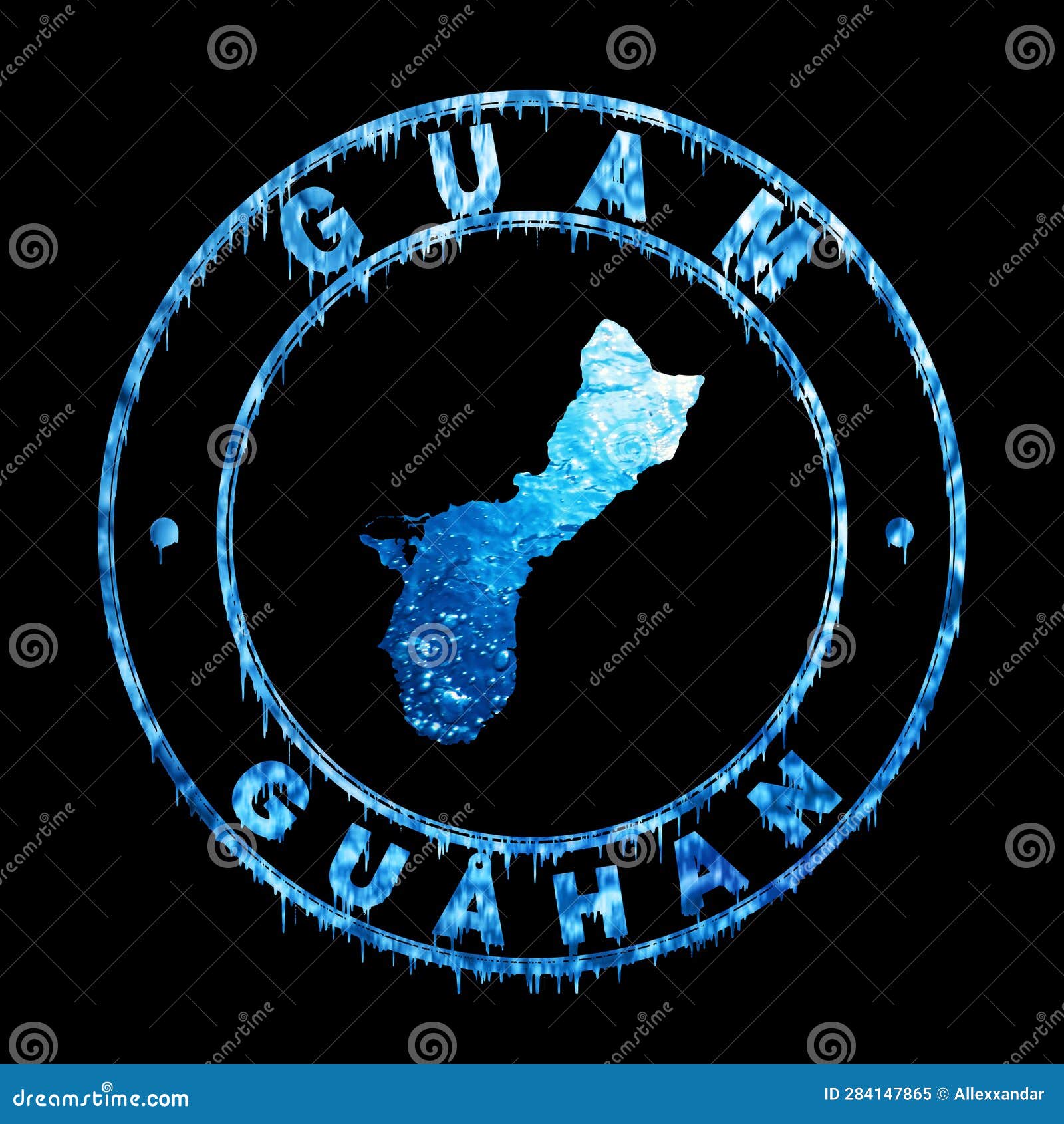 Map of Guam Water concept stock illustration. Illustration of life ...