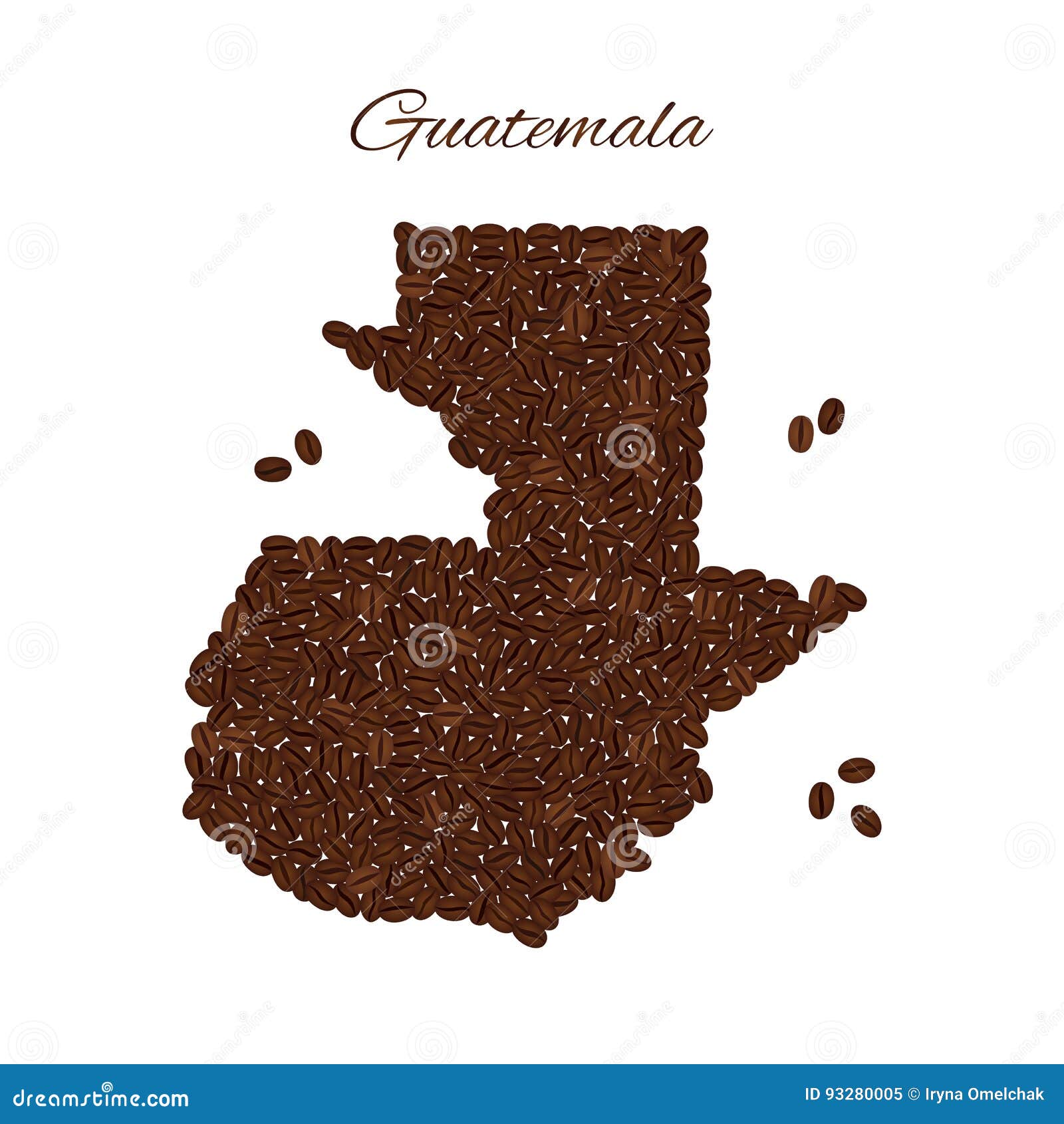 White Map Of Guatemala Cartoon Vector | CartoonDealer.com #204179761