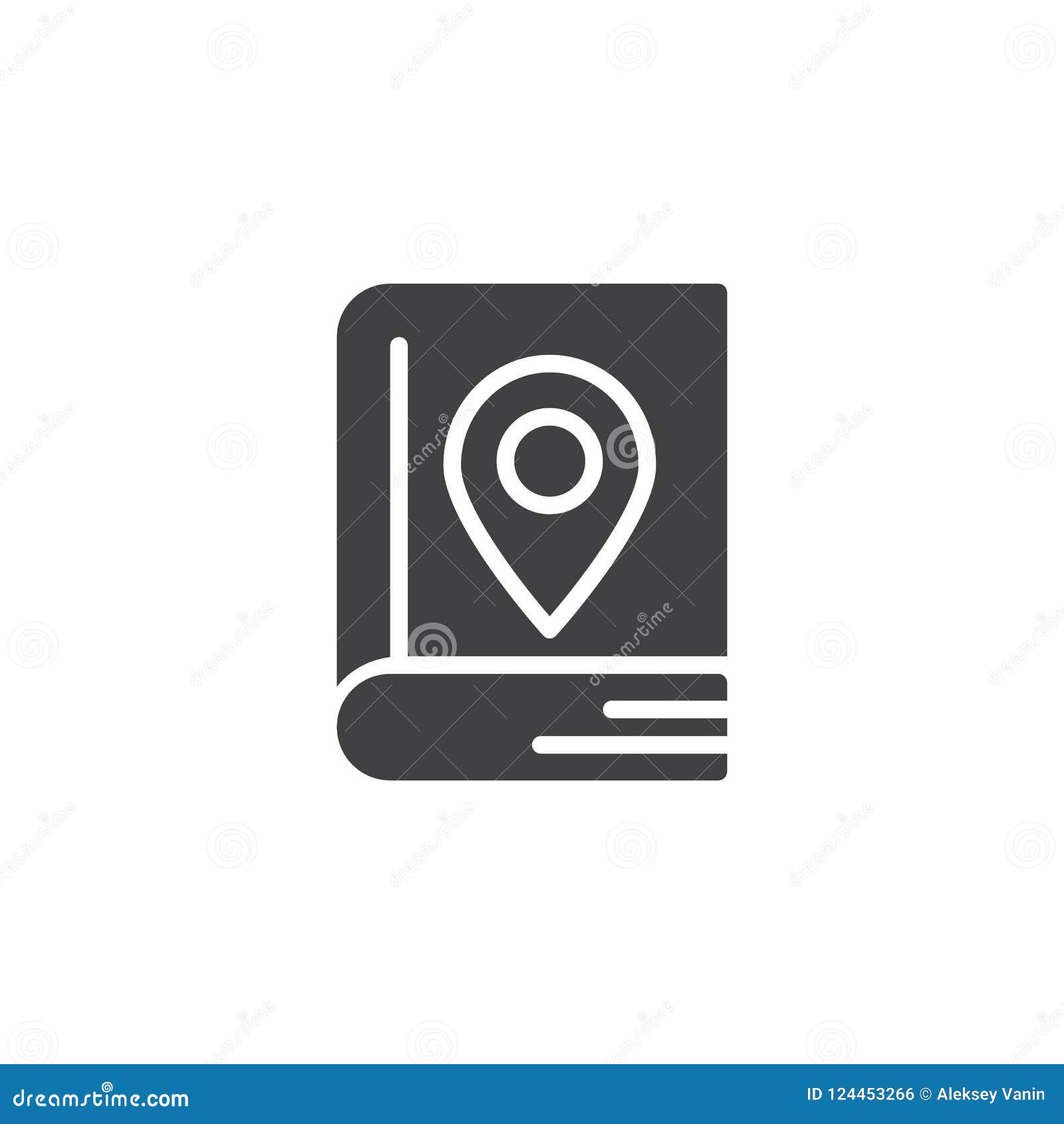 Map Guide Book vector icon stock vector. Illustration of single - 124453266