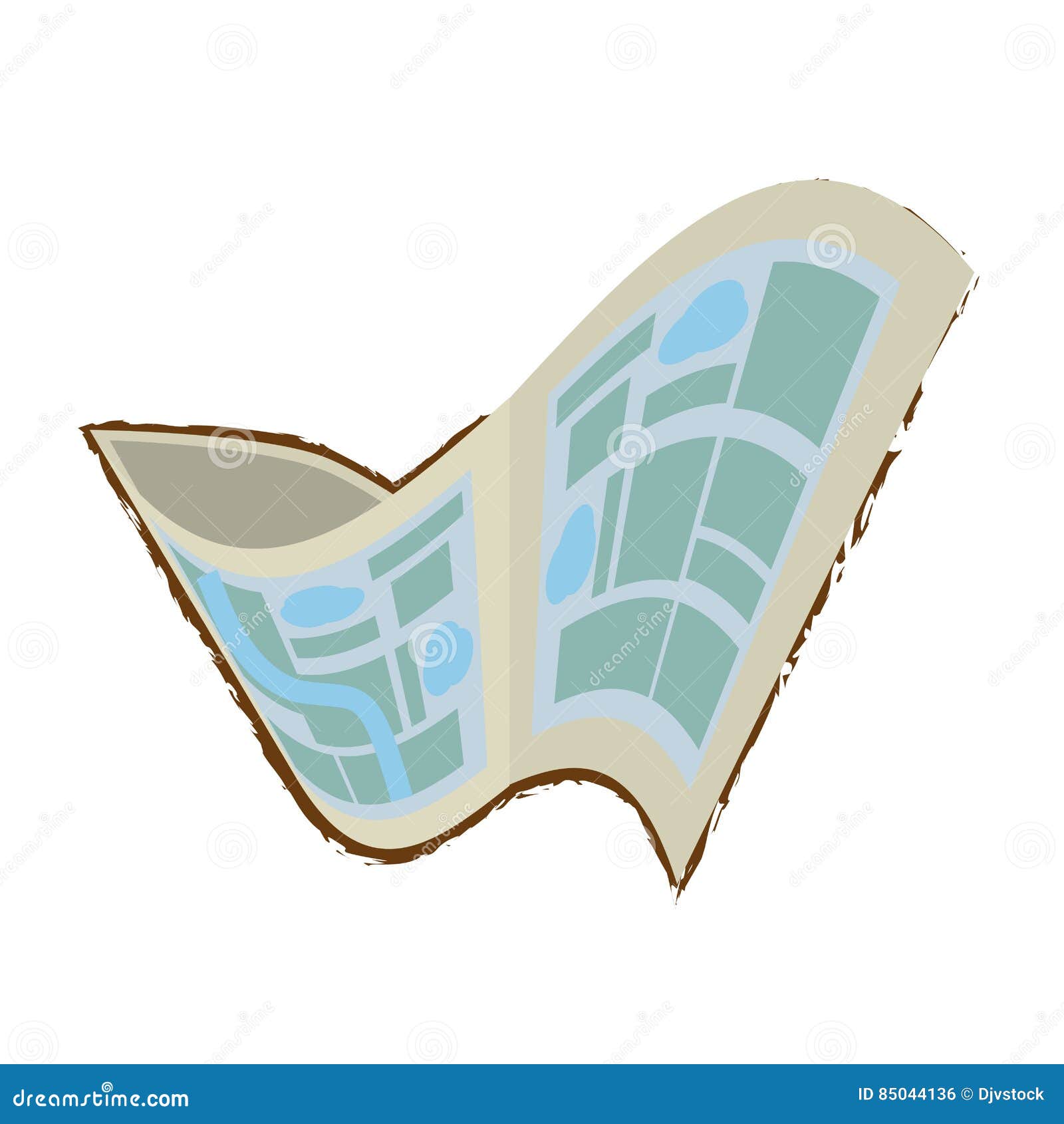 Map Guide Location Travel Color Sketch Stock Illustration ...