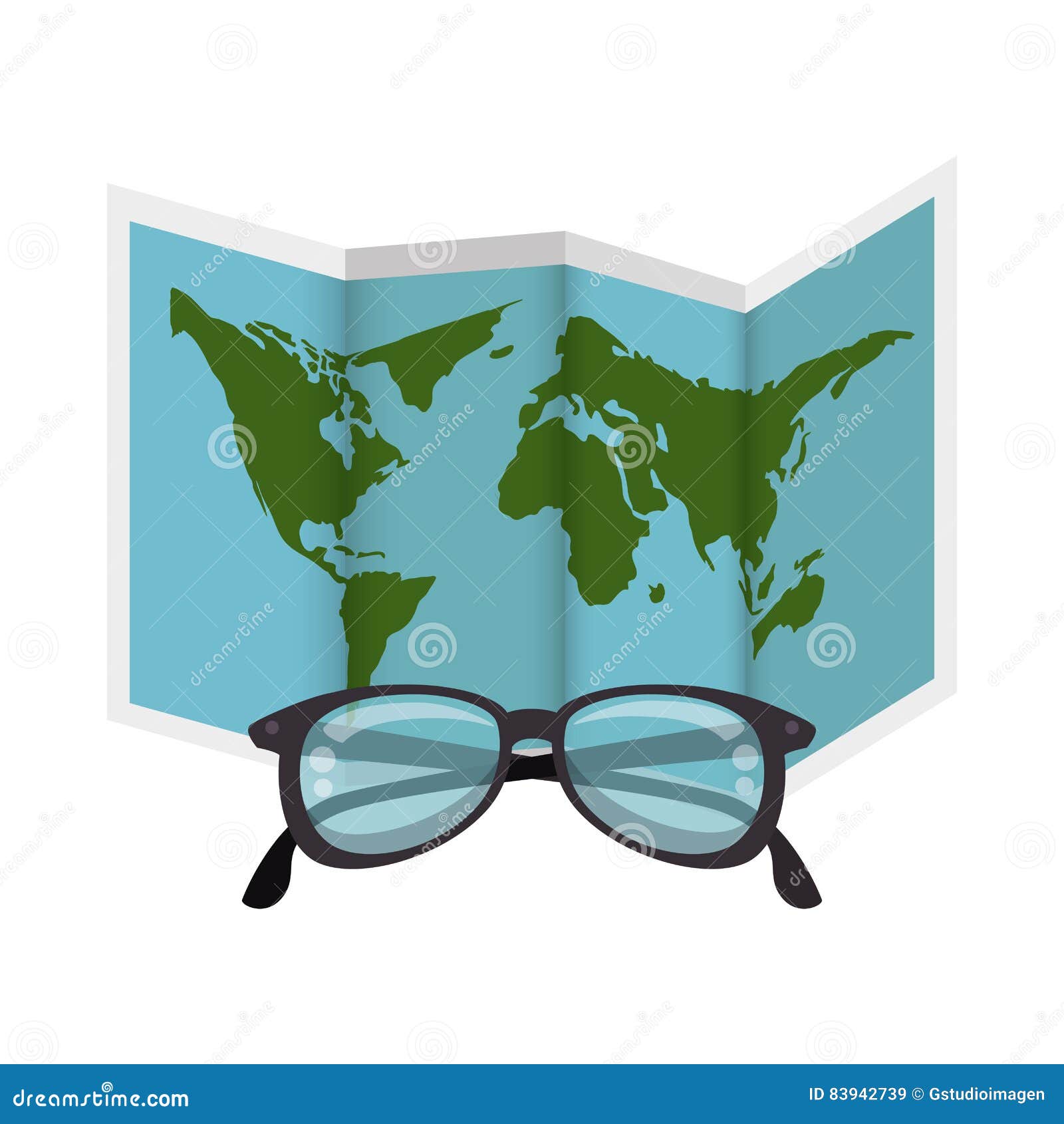 Map Guide Paper Isolated Icon Stock Illustration - Illustration of flat ...