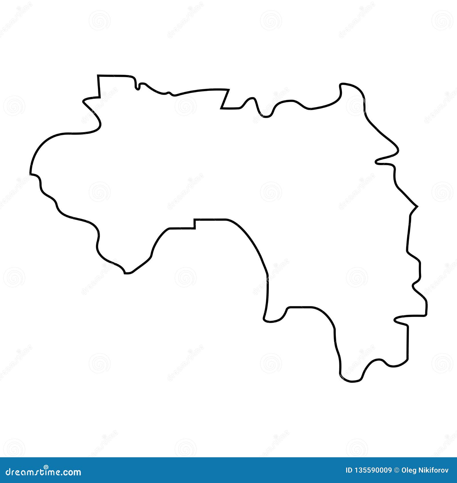 Map of Guinea - outline stock illustration. Illustration of outline ...