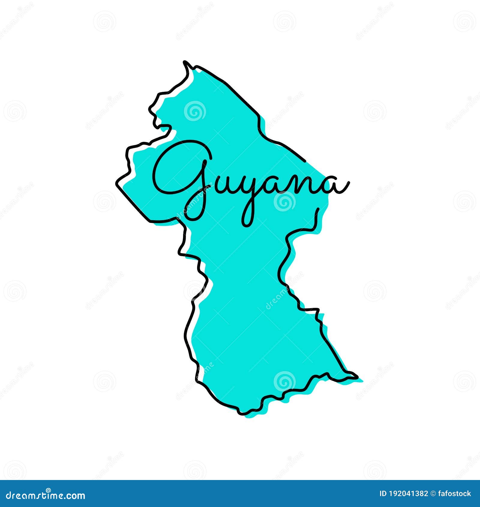 Map of Guyana Vector Design Template. Stock Vector - Illustration of ...