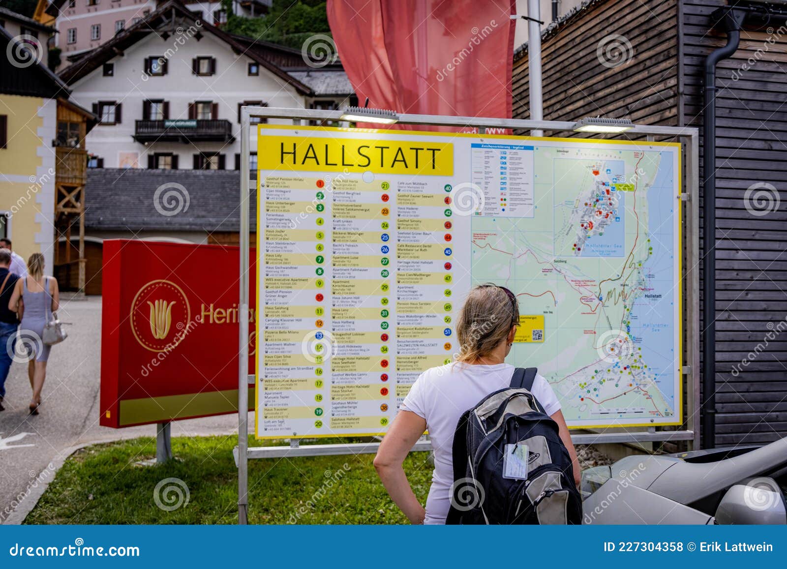 Map of Hallstatt - HALLSTATT, AUSTRIA, EUROPE - JULY 30, 2021 Editorial ...