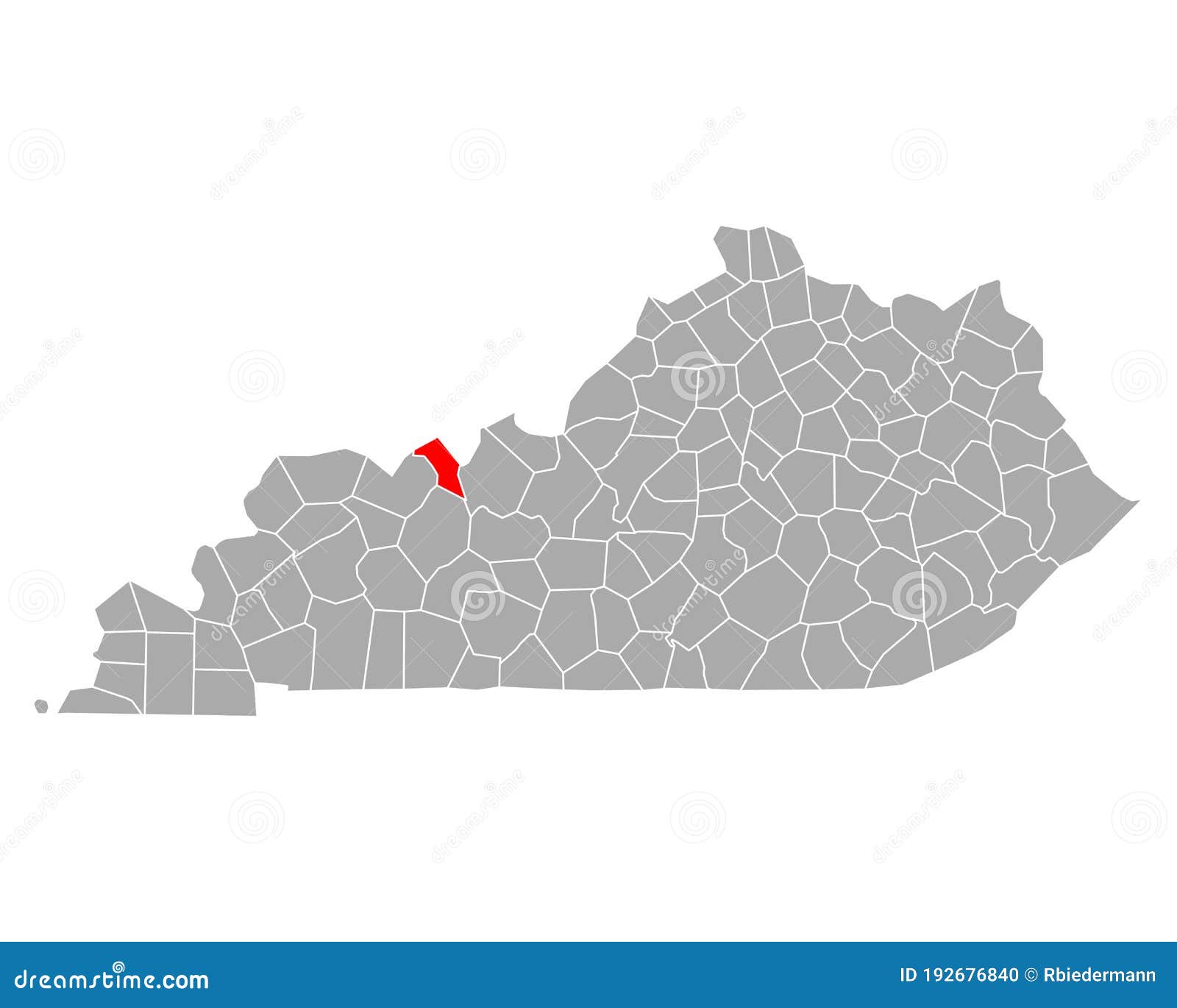 Map of Hancock in Kentucky stock vector. Illustration of location ...