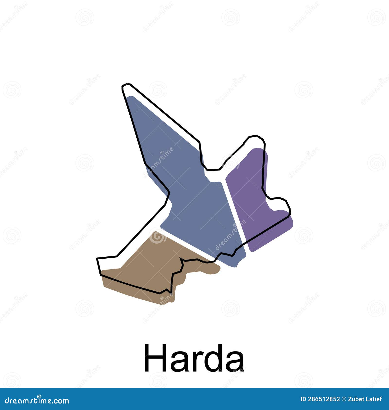 Harda District Map Highlighted On Madhya Pradesh State Map Vector ...