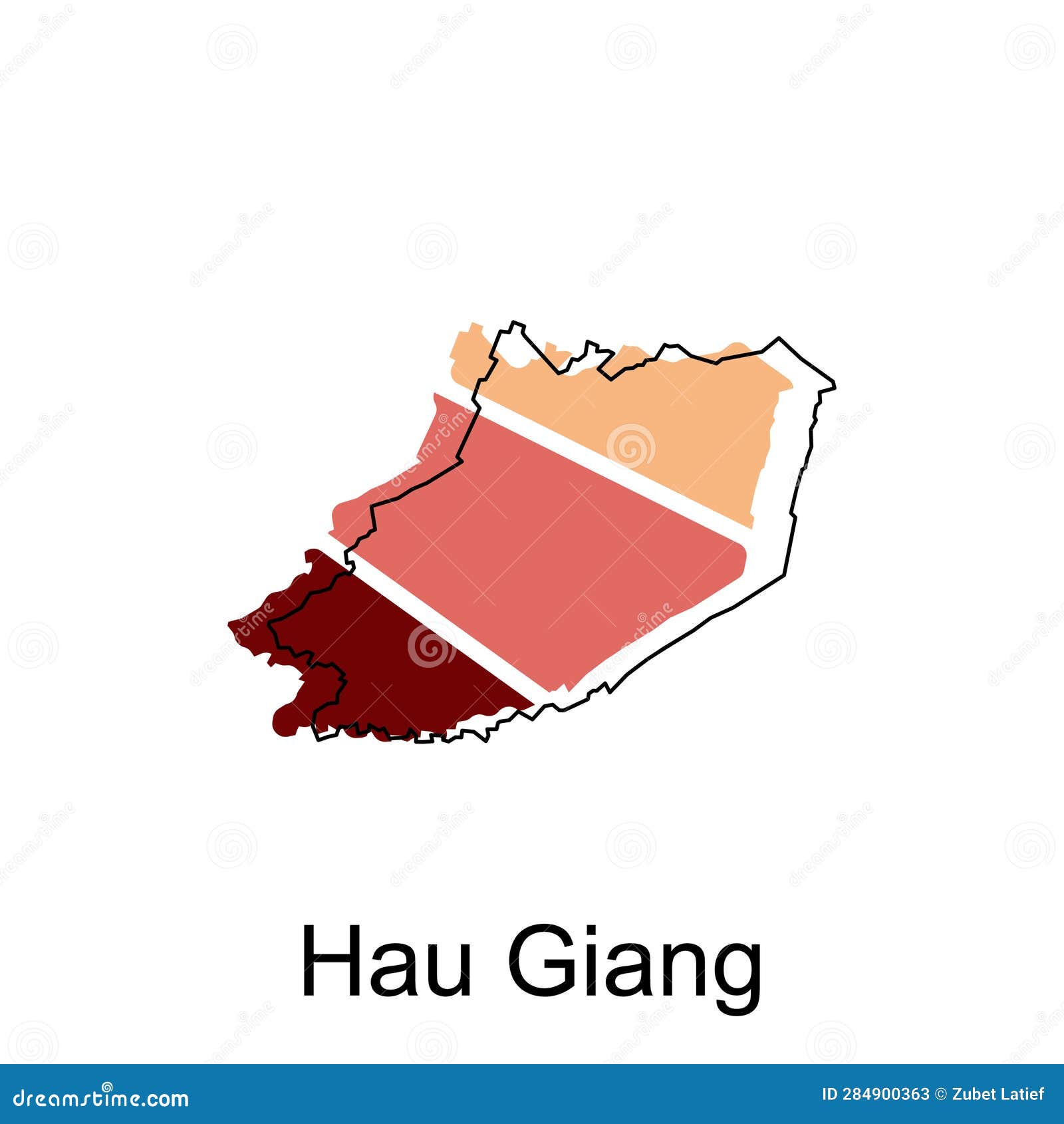 Map of Hau Giang Geometric Vector Design Template,suitable for Your ...