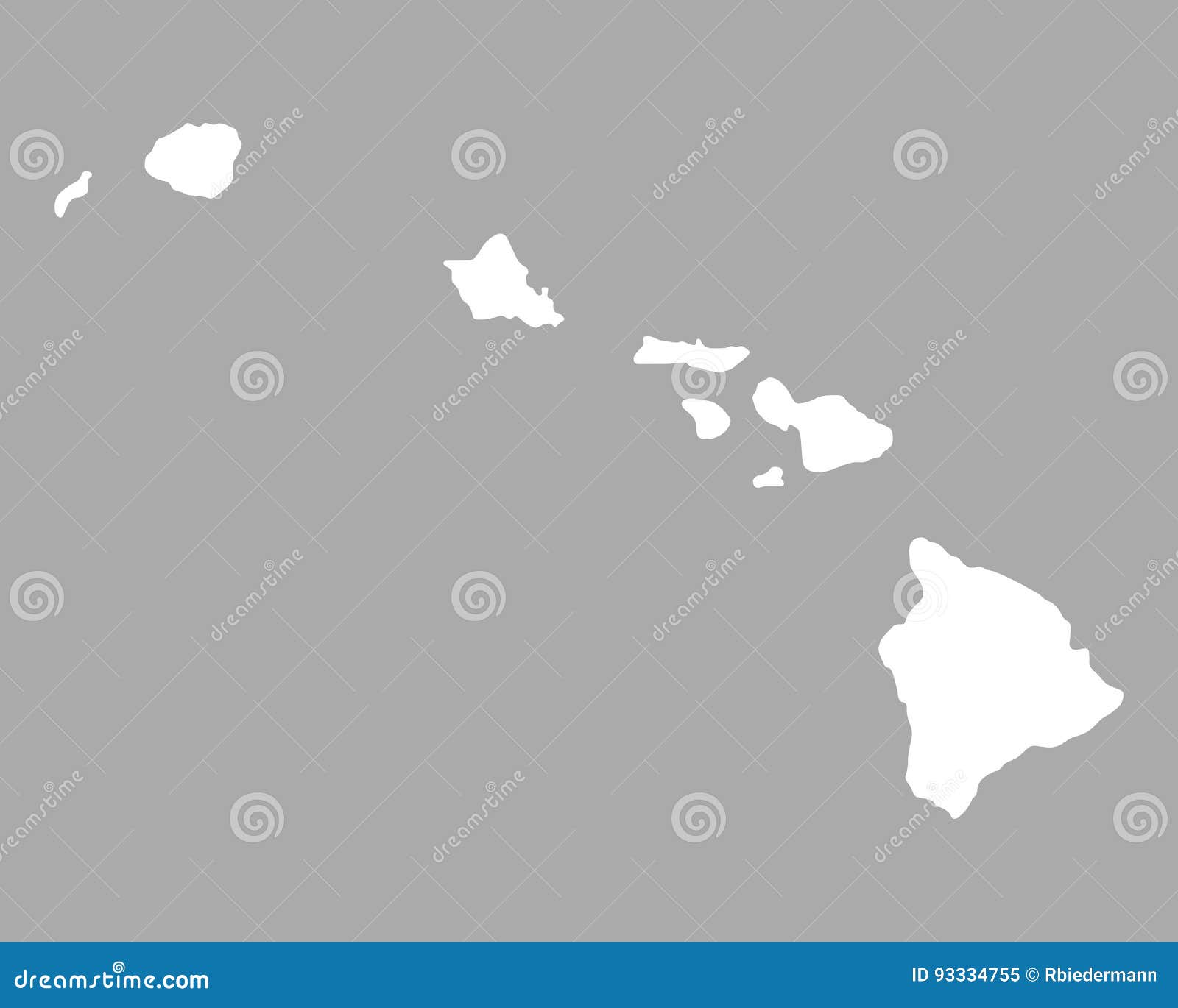 Map of Hawaii stock vector. Illustration of geography - 93334755