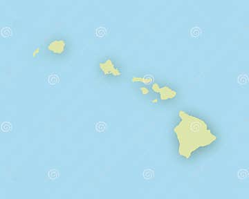 Map of Hawaii with shadow stock vector. Illustration of graphic - 94801023