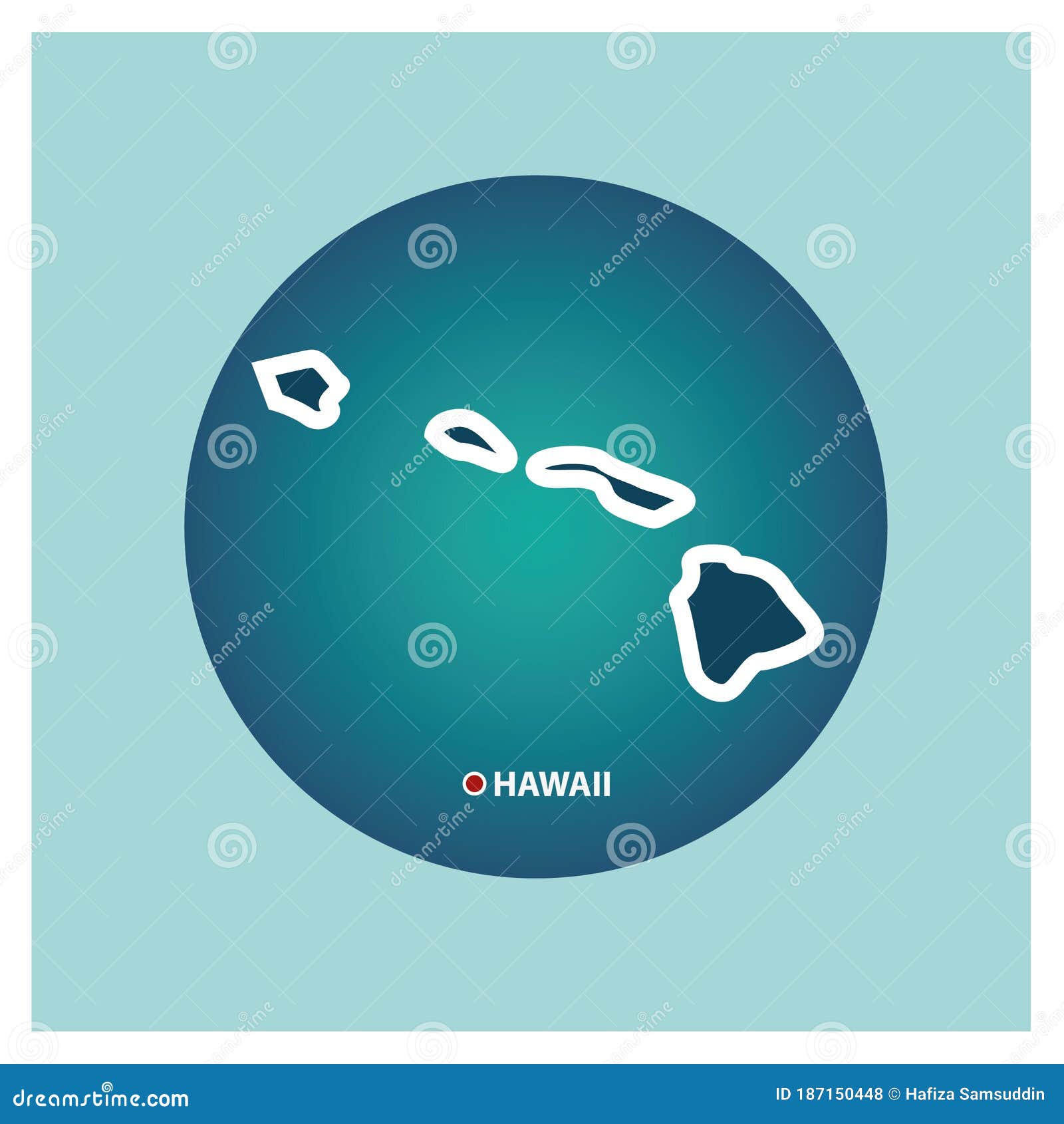 Map of Hawaii State. Vector Illustration Decorative Design Stock Vector ...