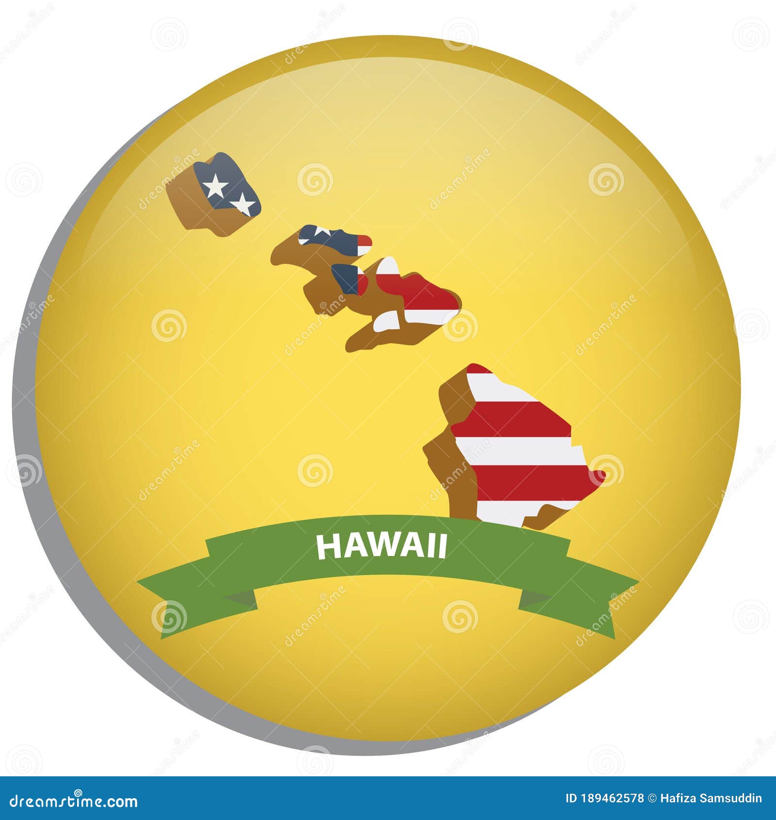 Map of Hawaii State. Vector Illustration Decorative Design Stock Vector ...