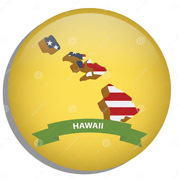 Map of Hawaii State. Vector Illustration Decorative Design Stock Vector ...