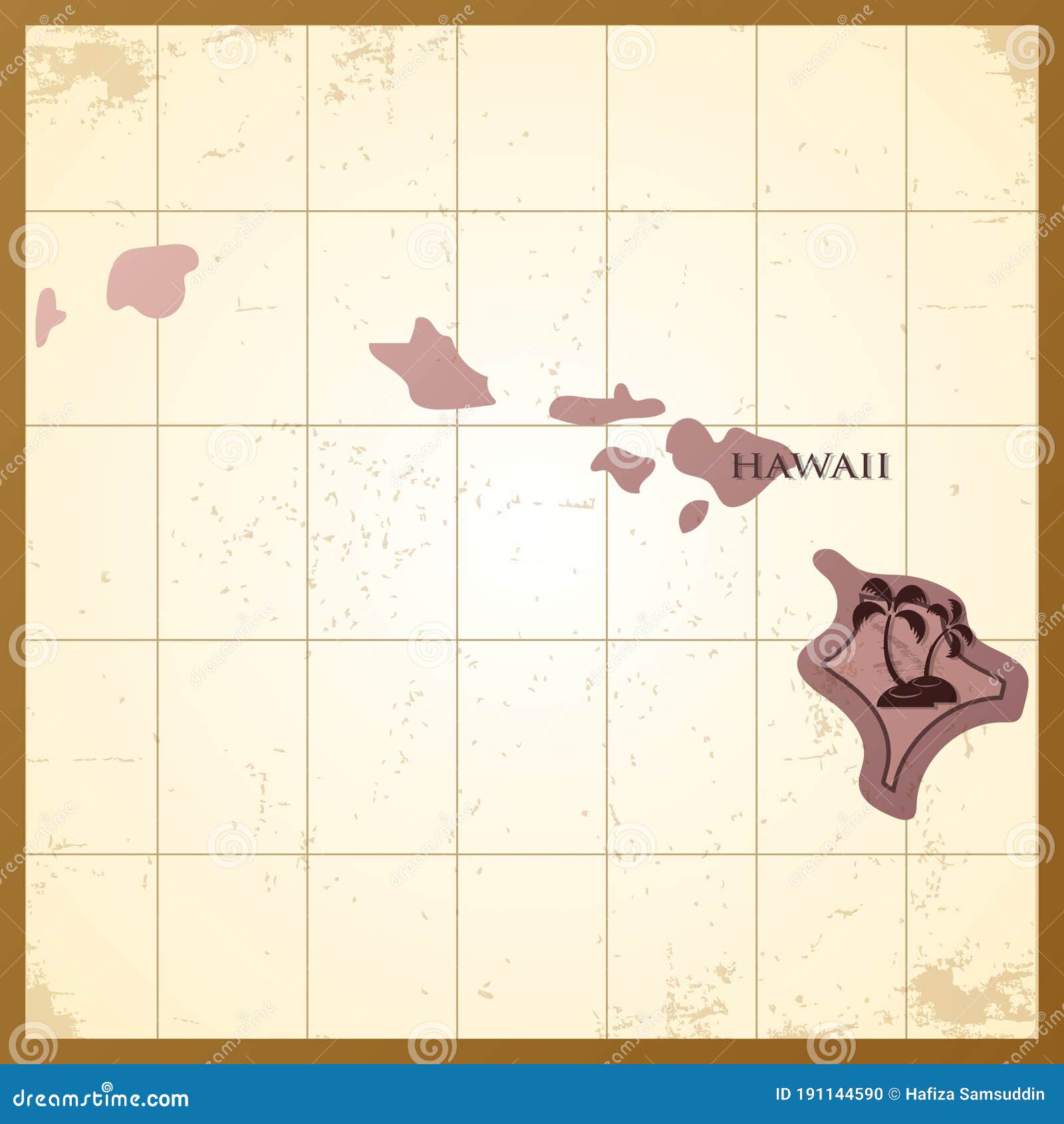 Map of Hawaii State. Vector Illustration Decorative Design Stock Vector ...