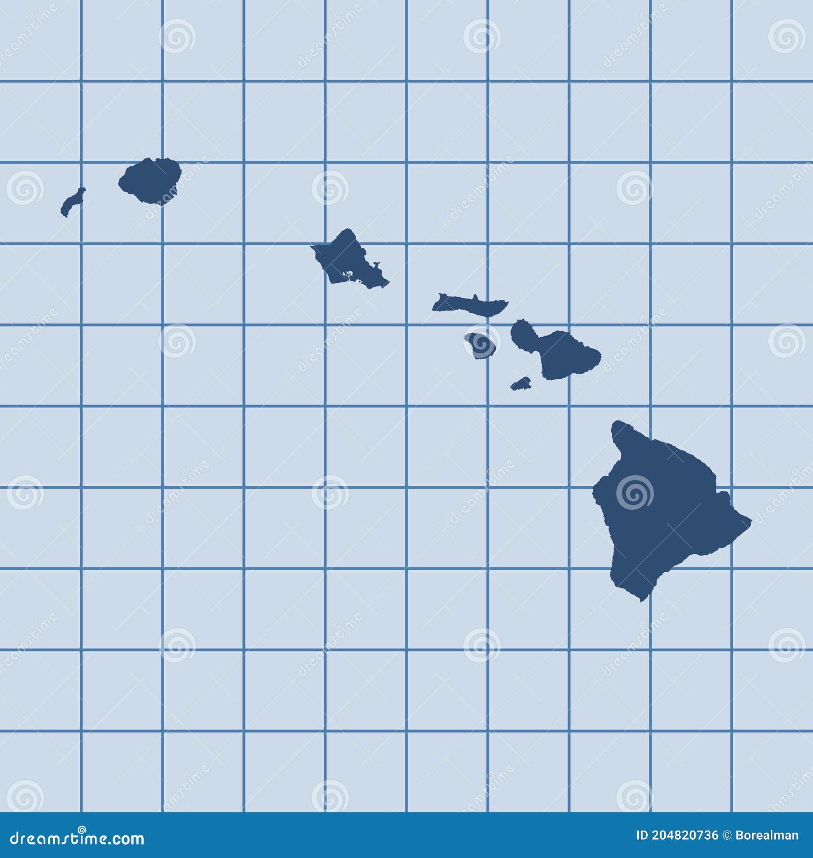 Map of the Hawaii stock vector. Illustration of travel - 204820736
