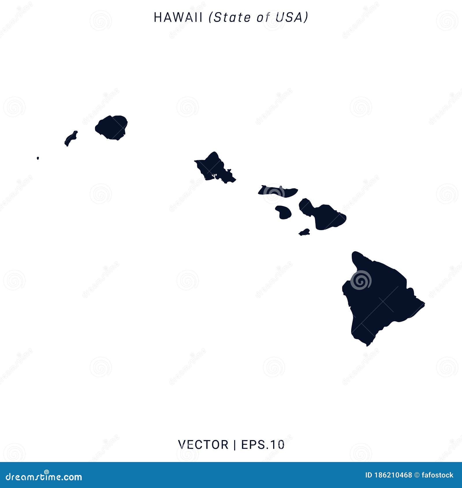 Map of Hawaii Vector Design Template Stock Vector - Illustration of ...