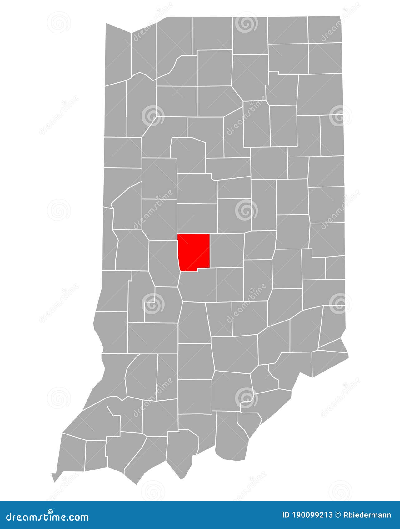 Map of Hendricks in Indiana Stock Vector - Illustration of vector ...