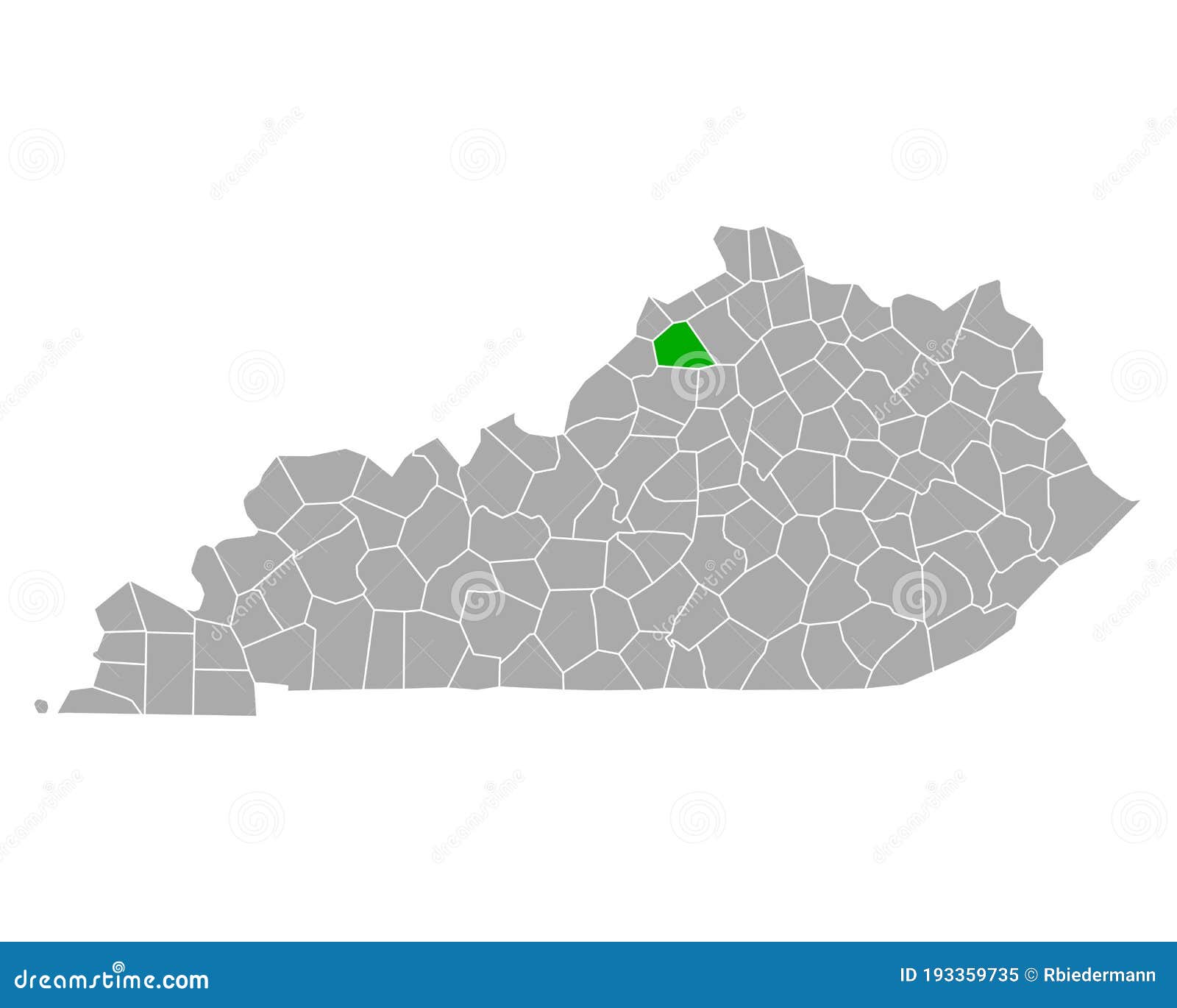 Map of Henry in Kentucky stock vector. Illustration of county - 193359735