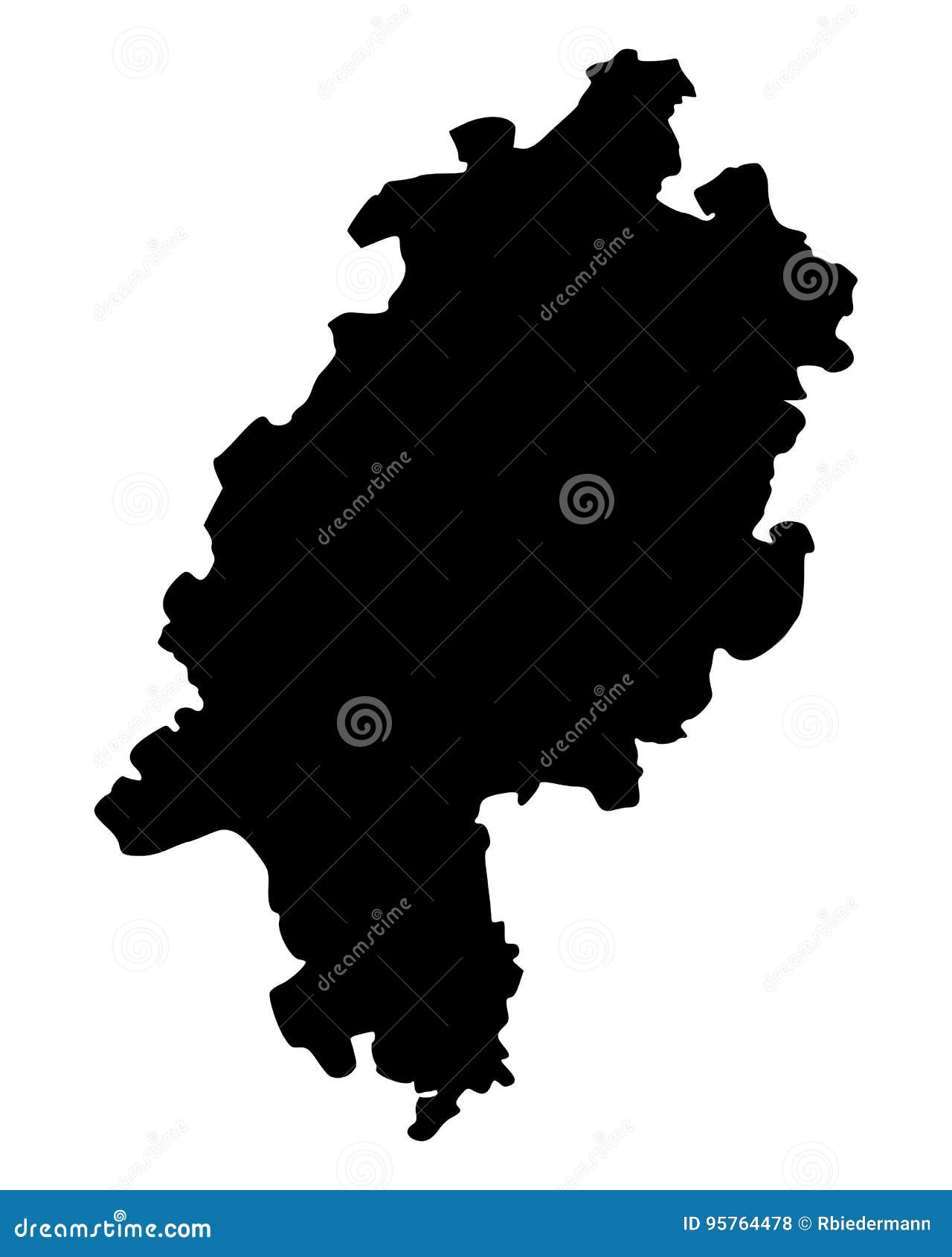 Map of Hesse stock vector. Illustration of line, geography - 95764478