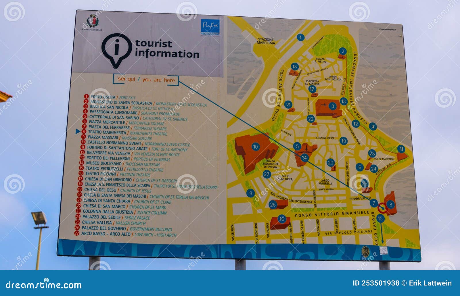 Map of the Historical District of Bari in Italy - BARI, ITALY - OCTOBER ...