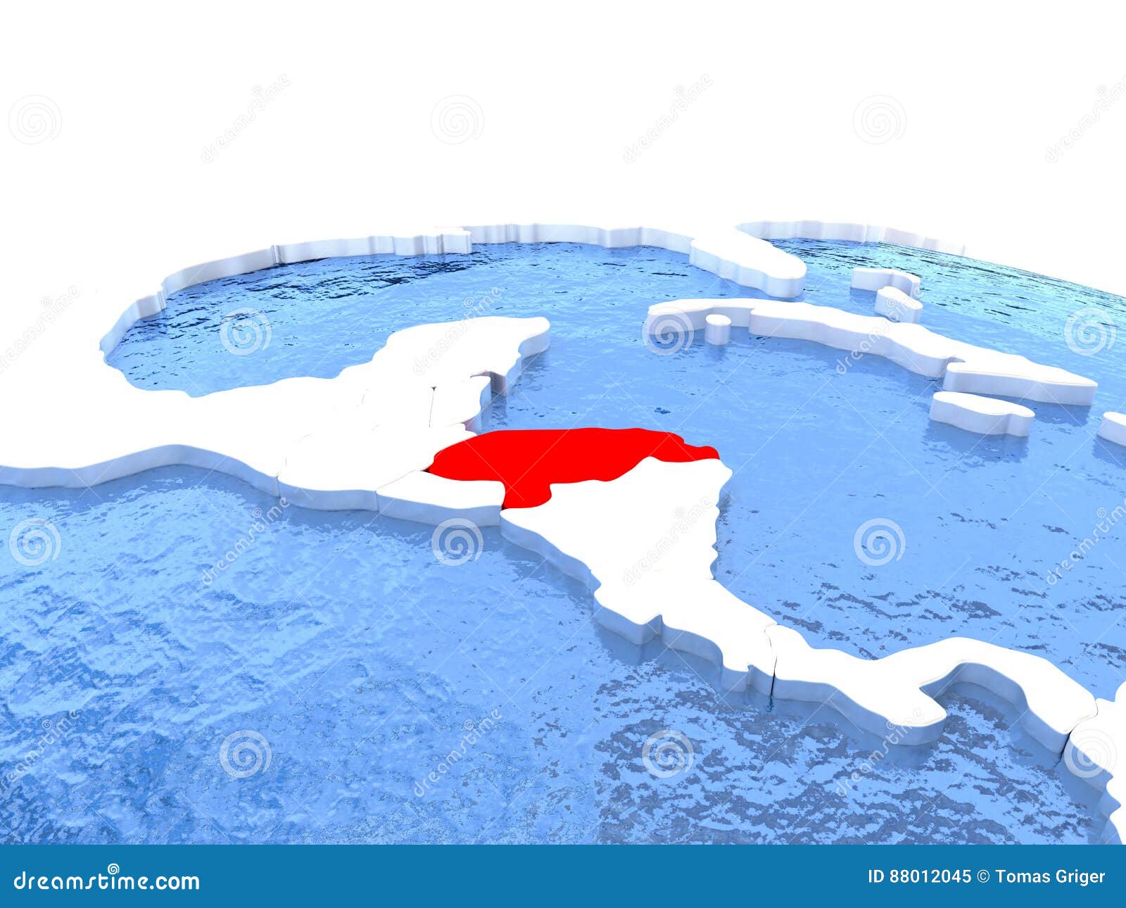 Map of Honduras on globe stock illustration. Illustration of elegant ...