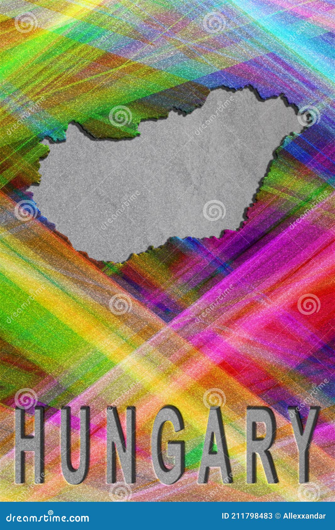 Colorful Hungary Political Map With Clearly Labeled, Separated Layers ...