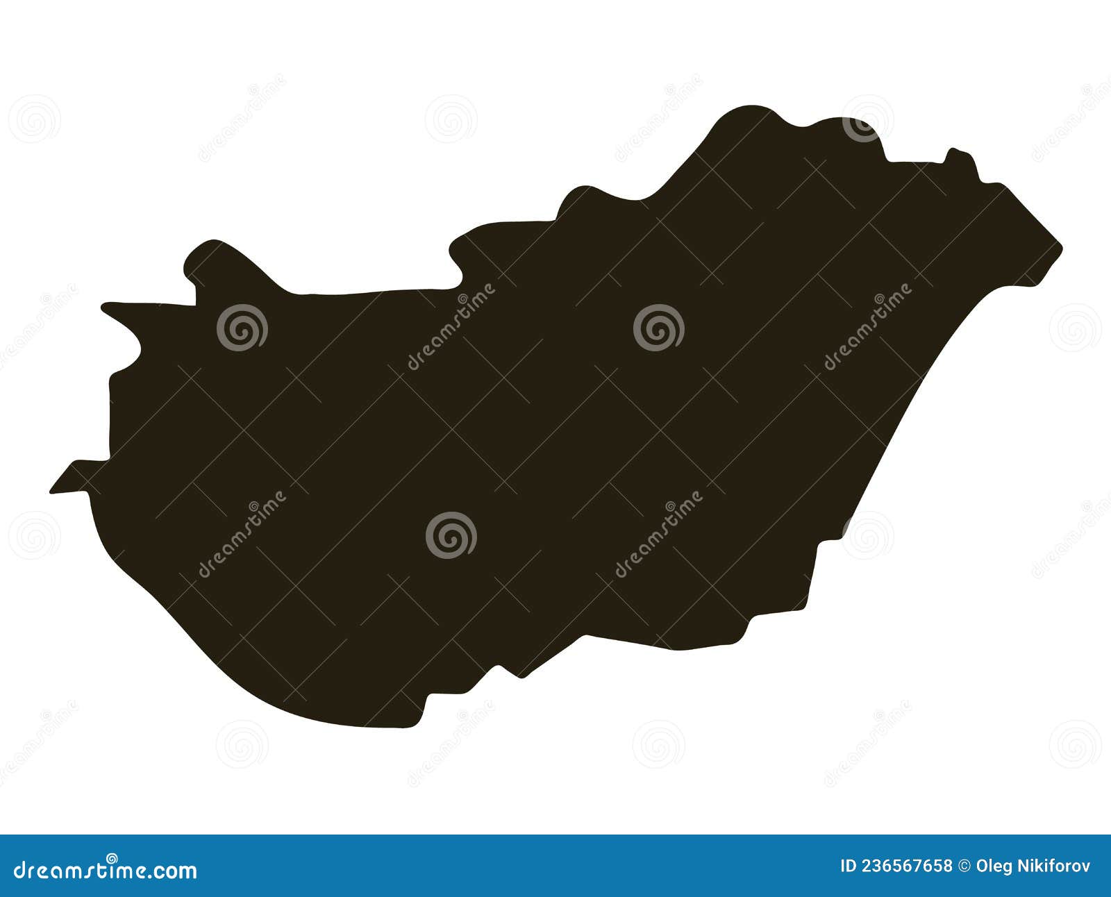 Map of Hungary. Solid Black Map Vector Illustration Stock Vector ...