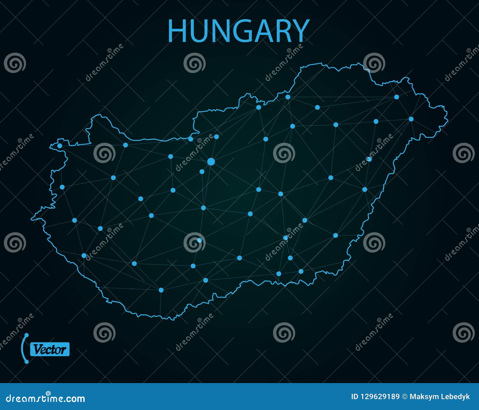 Map of Hungary. Vector Illustration. World Map Stock Illustration ...