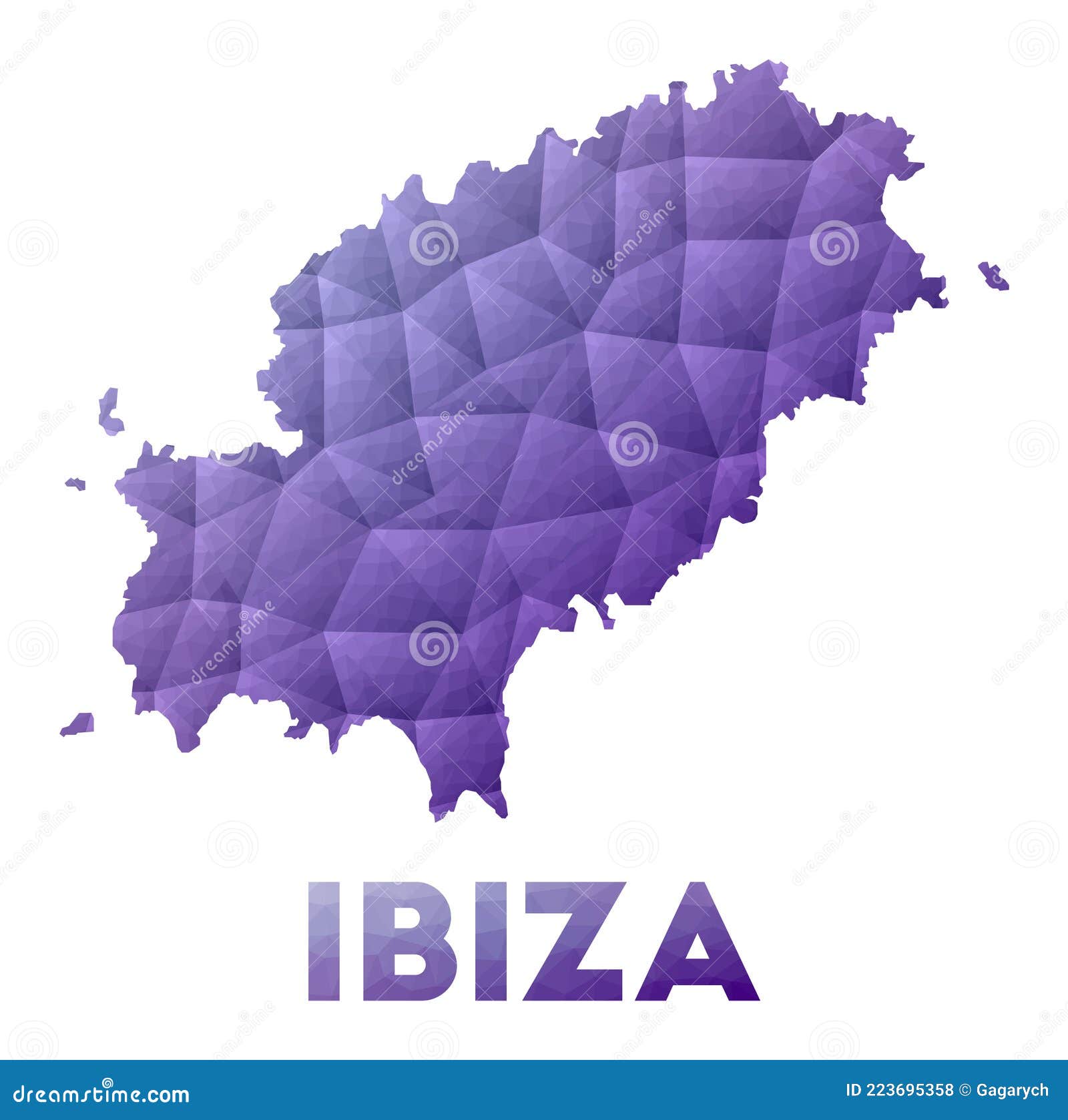 Map of Ibiza. stock vector. Illustration of ibiza, design - 223695358