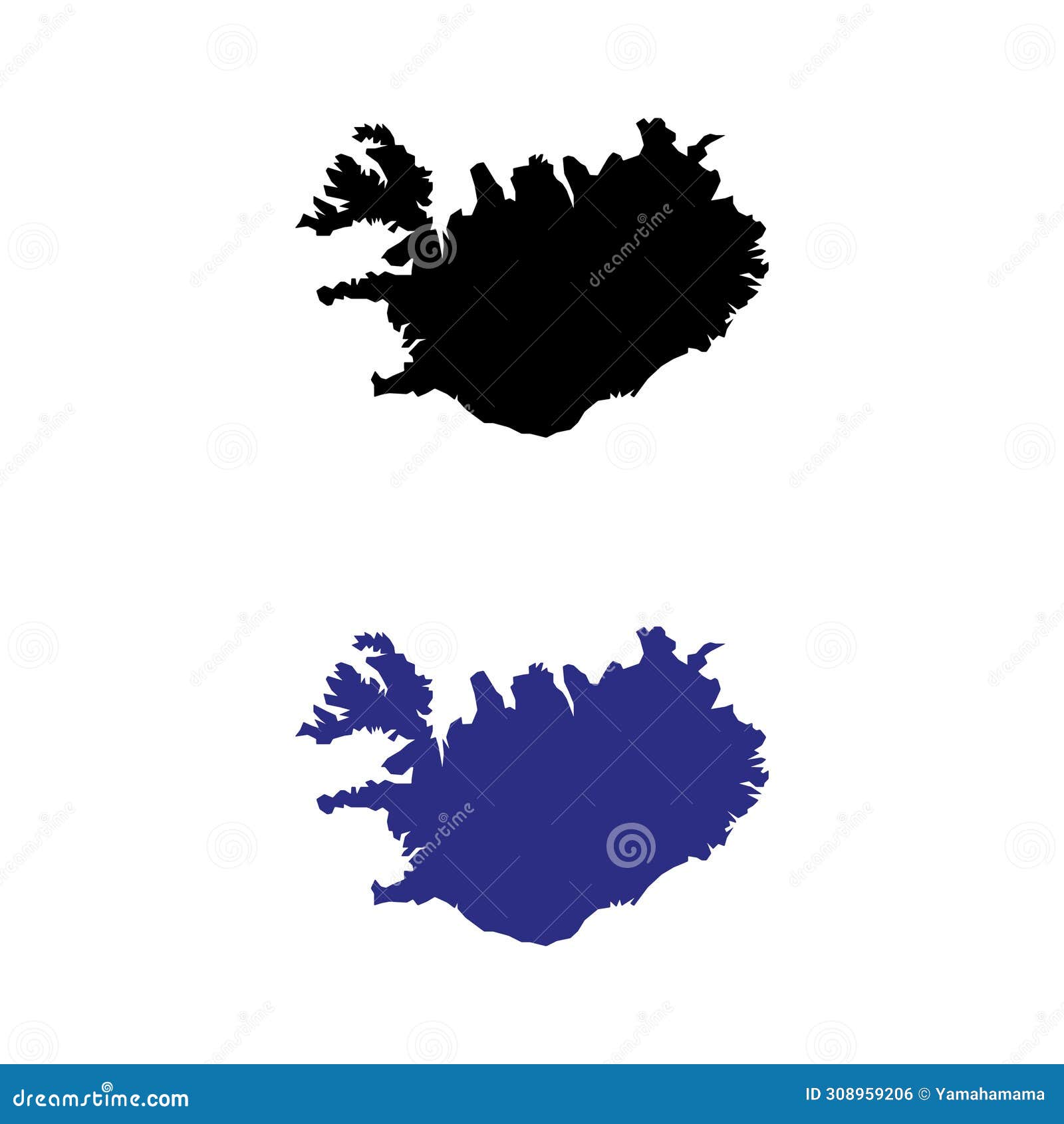 Map Iceland stock vector. Illustration of graphic, europe - 308959206