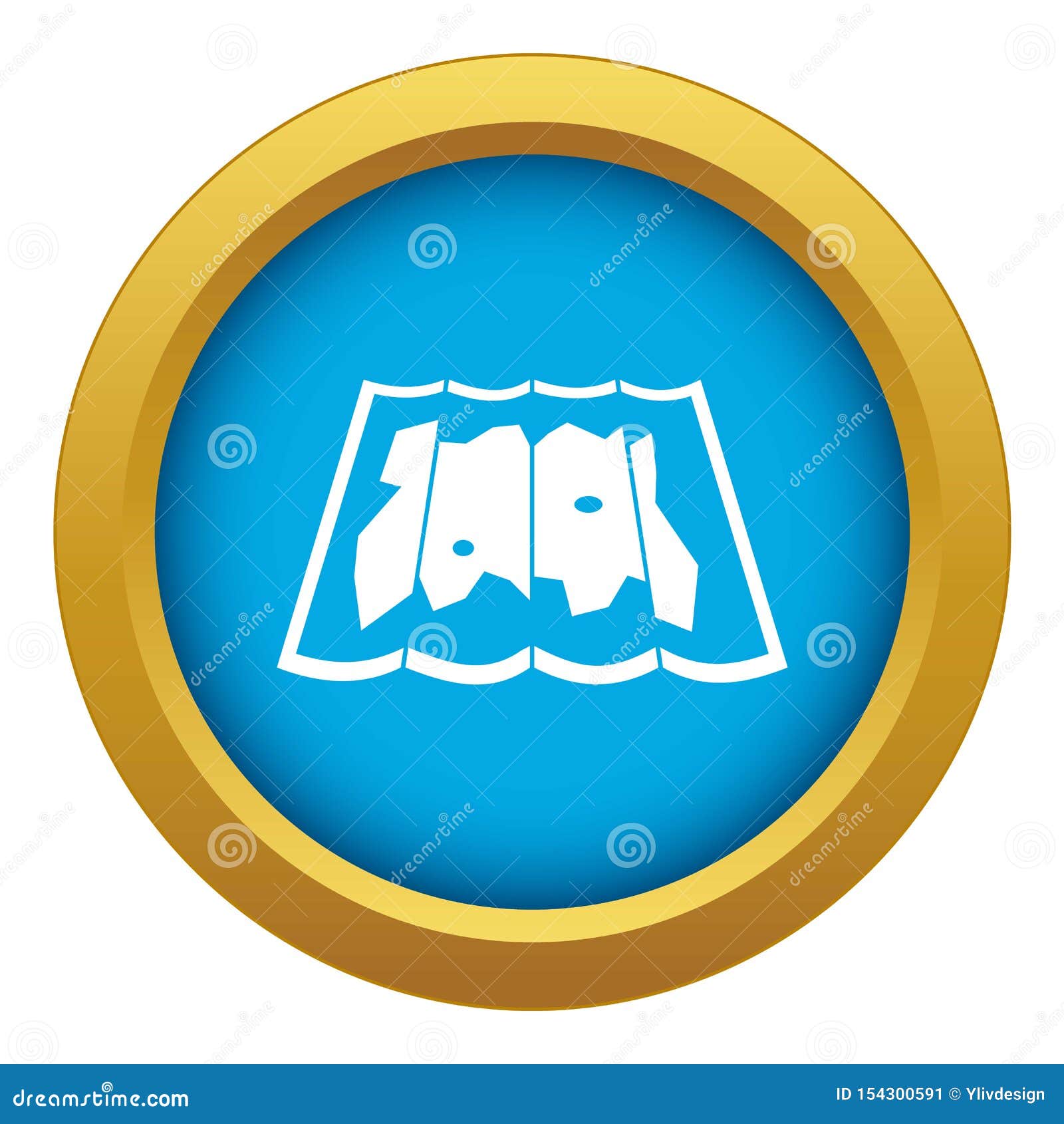 Map Icon Blue Vector Isolated Stock Vector - Illustration of marker ...