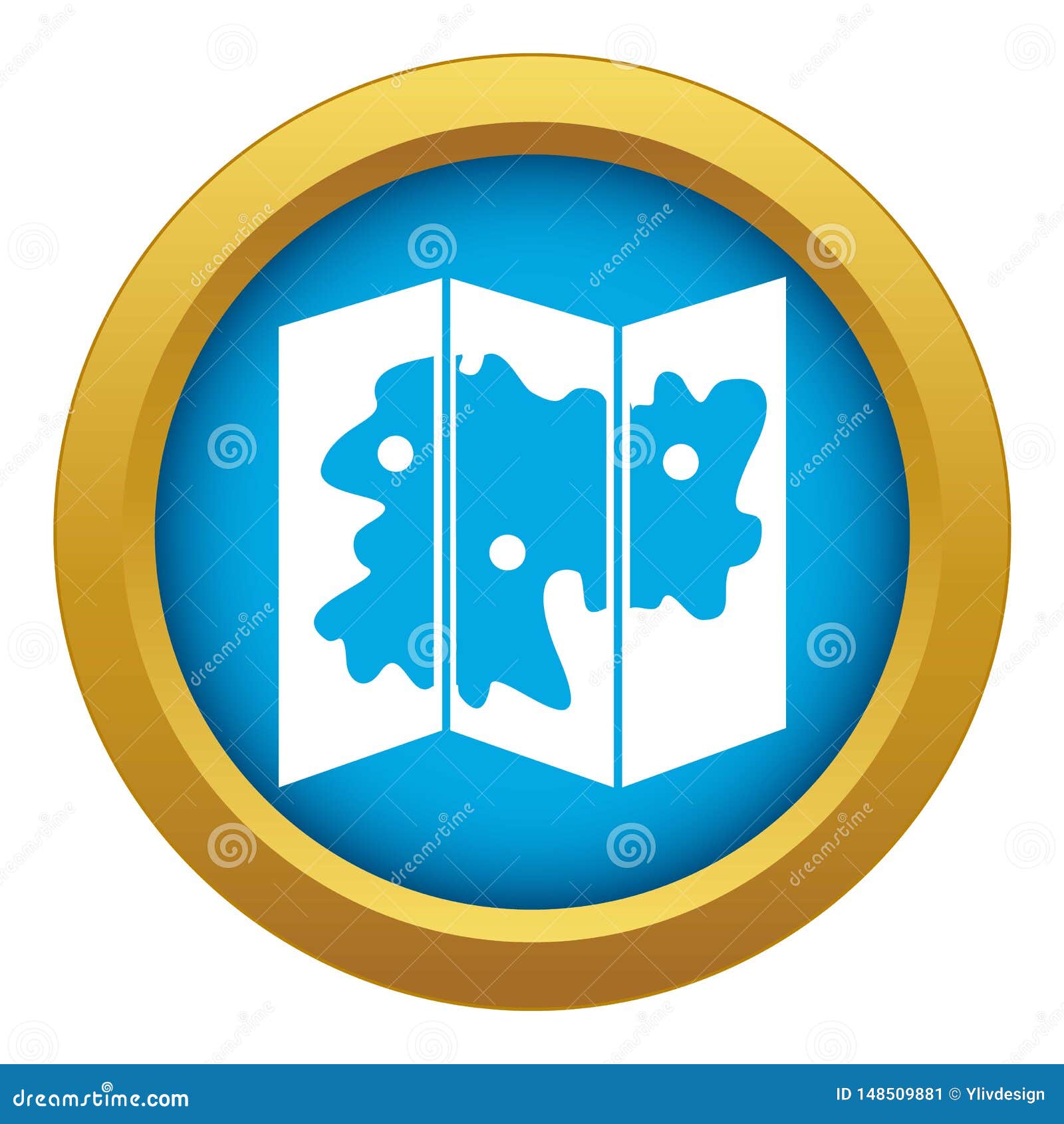 Map Icon Blue Vector Isolated Stock Vector - Illustration of geography ...