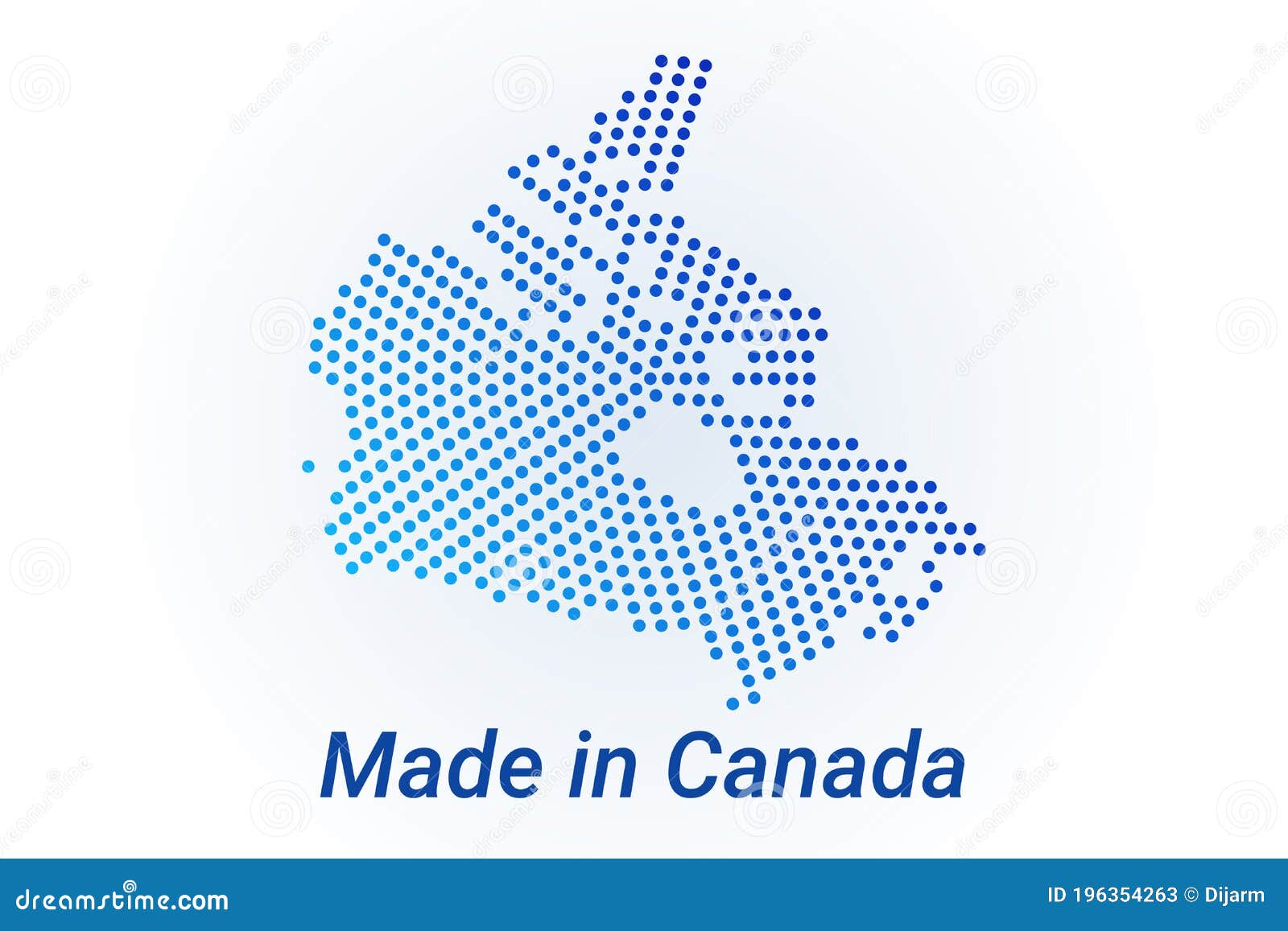 Map Icon of Canada. Vector Logo Illustration with Text Made in Canada ...