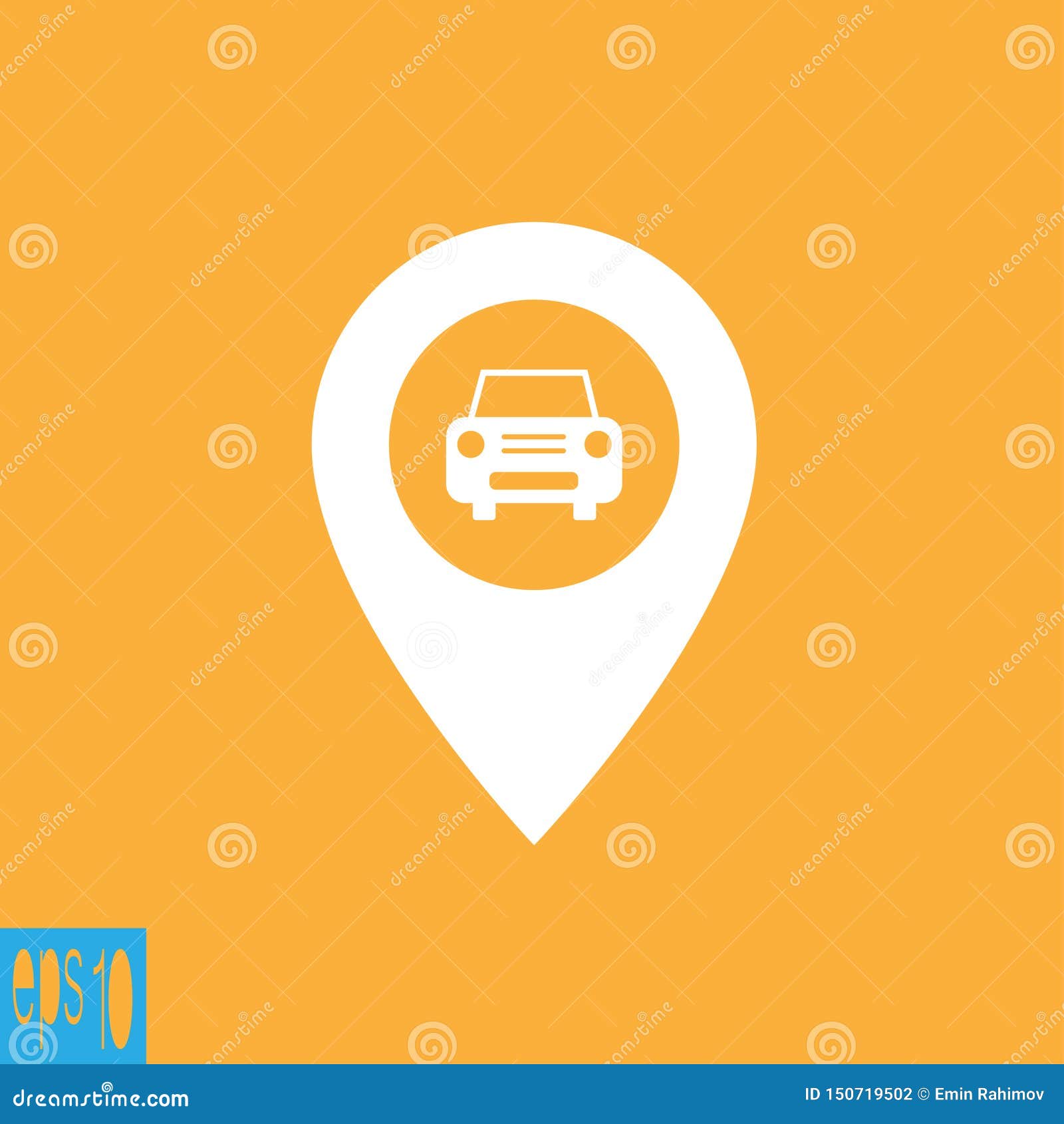 Map Icon with Car - Vector Illustration Stock Illustration ...