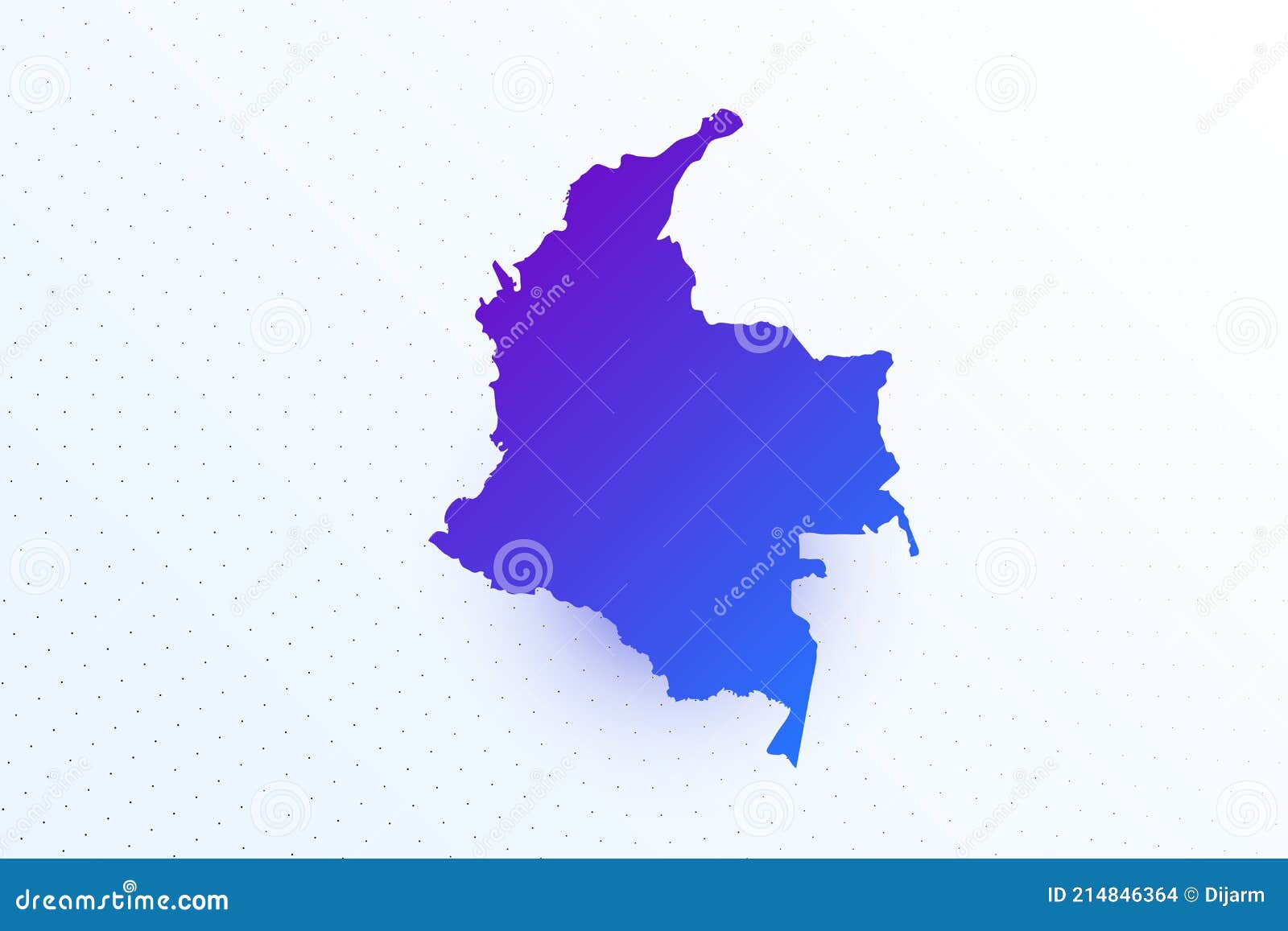 Map Icon of Colombia. Colorful Gradient Map on Light Background. Modern ...