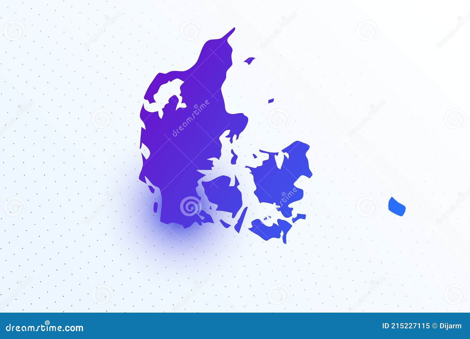 Map Icon of Denmark. Colorful Gradient Map on Light Background. Modern ...