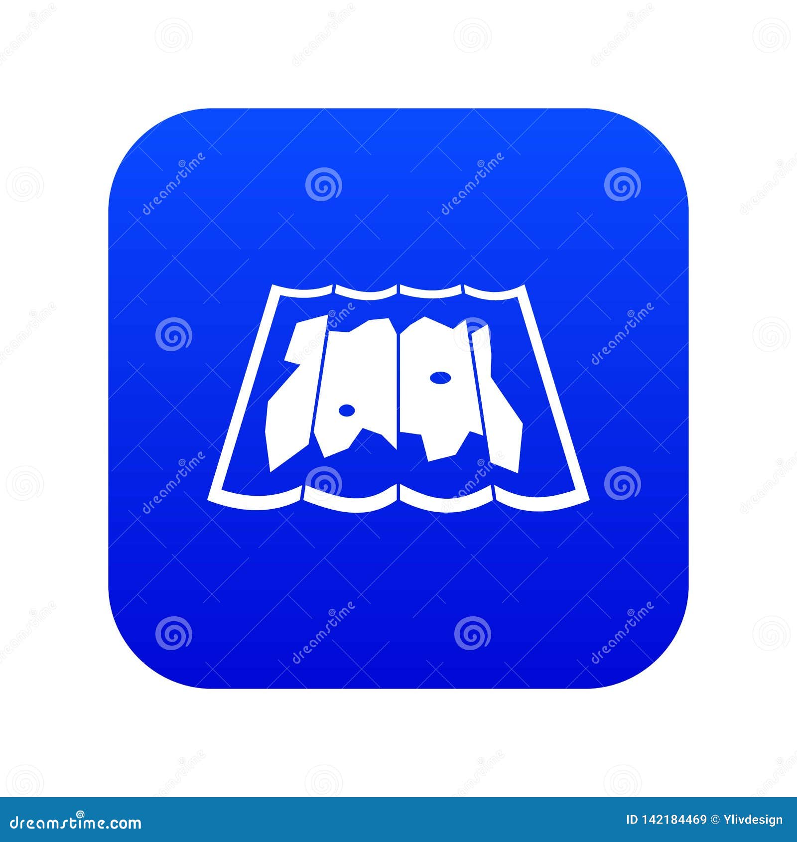 Map icon digital blue stock vector. Illustration of concept - 142184469