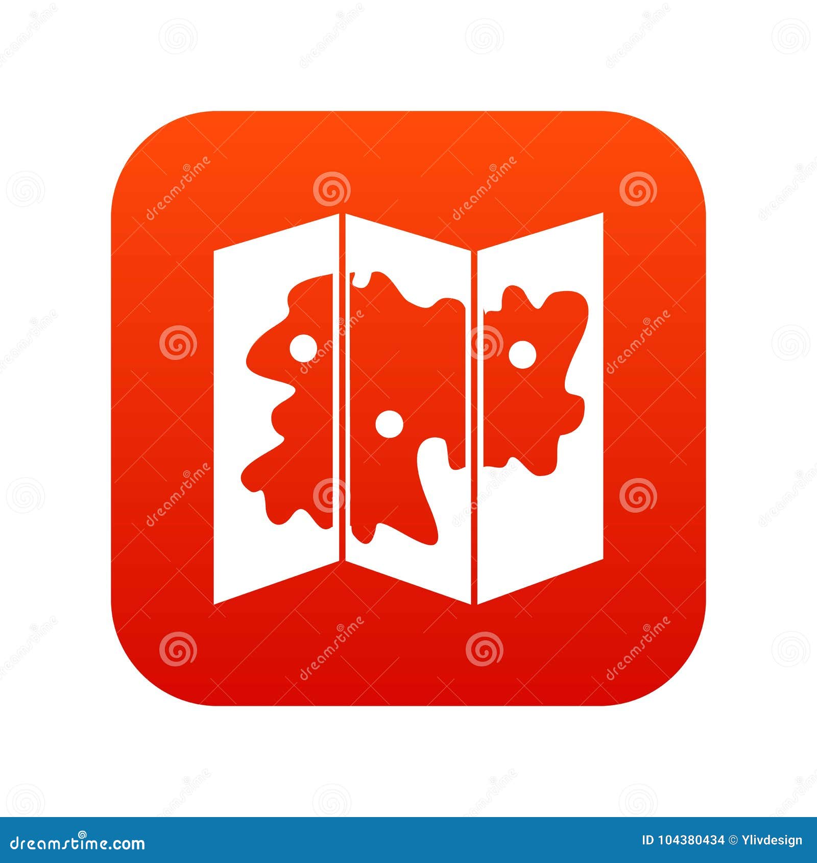 Map icon digital red stock vector. Illustration of adventure - 104380434